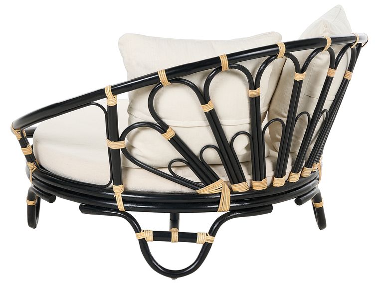 Rattan Garden Daybed Black ROSSANO | Beliani.de