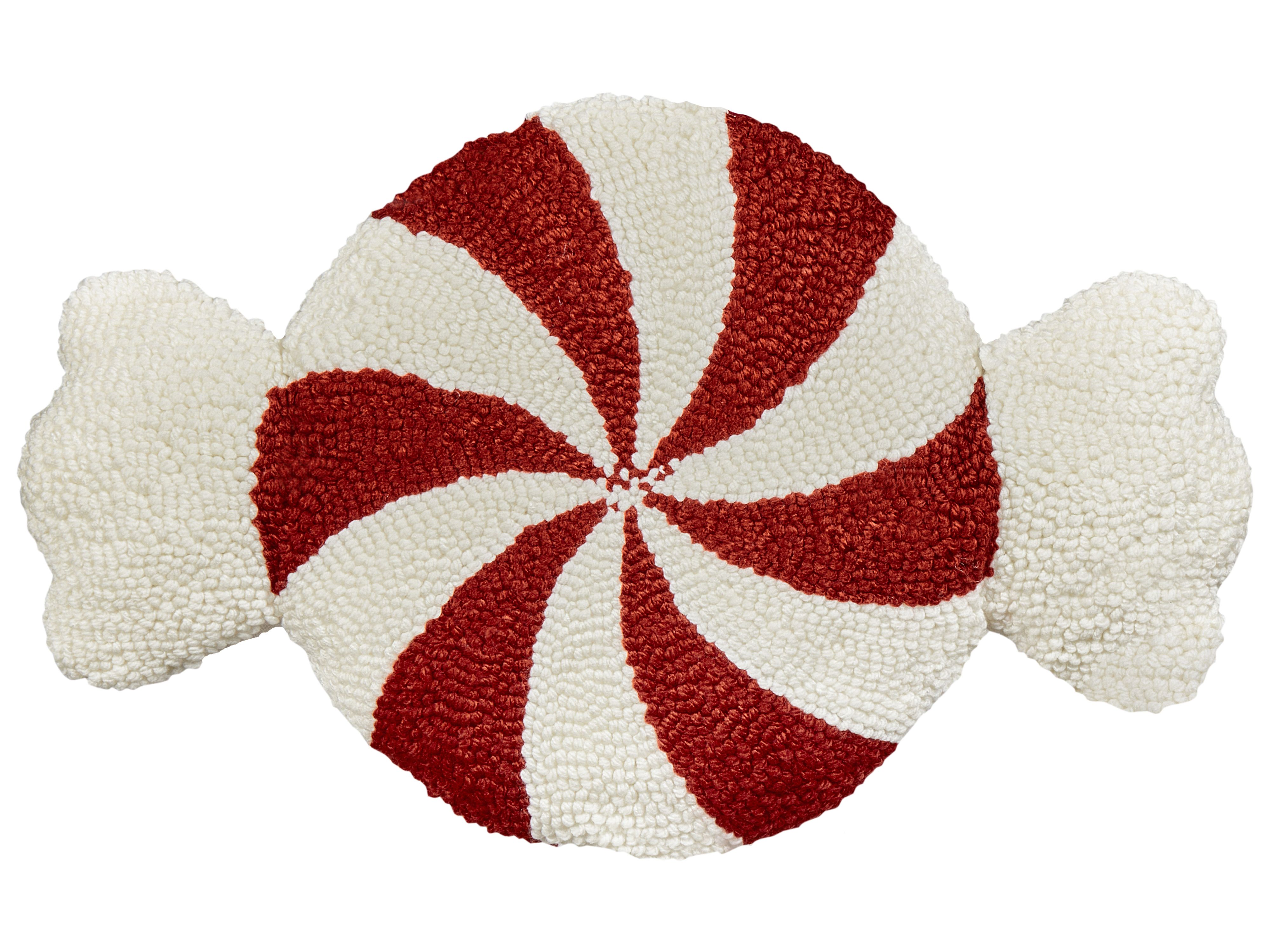 Set of 2 Cushions Candies 35 x 58 cm White and Red SPIRAL CANDY ...