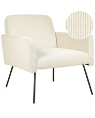 Nojatuoli NARKEN vakosametti Kermanvalkoinen | Beliani.fi