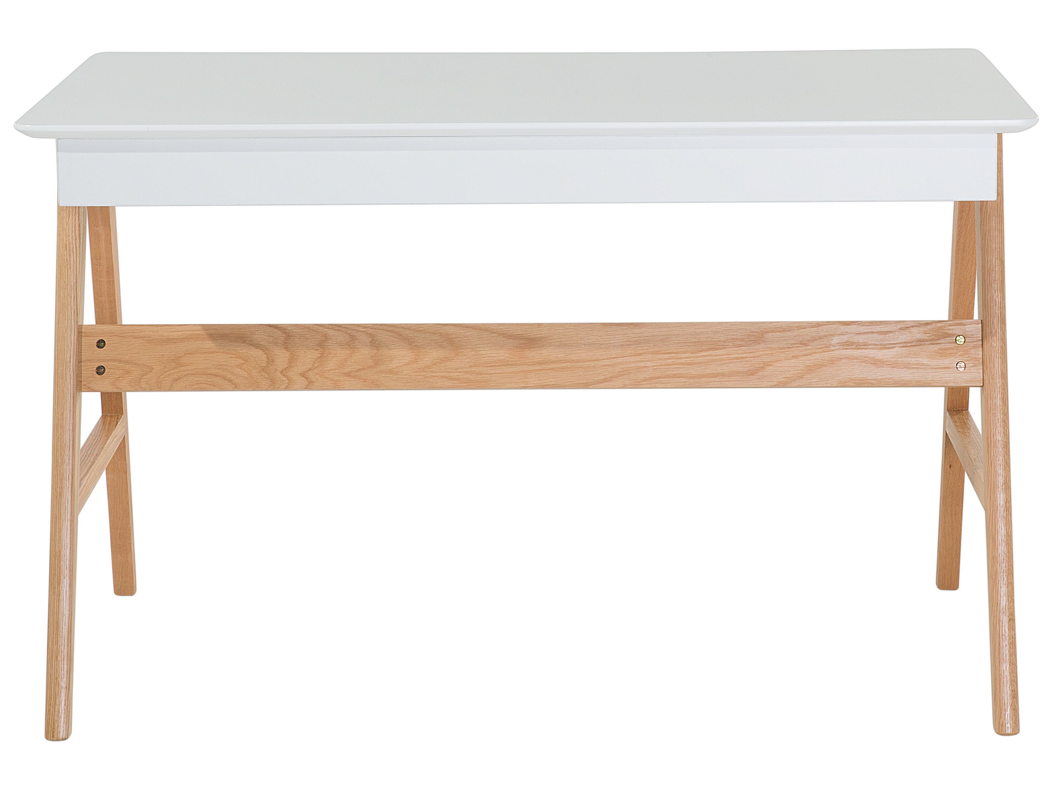 2 Drawer Home Office Desk 120 x 70 cm White SHESLAY | Beliani.co.uk