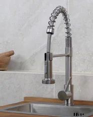 Kitchen Spring Coil Tap MAIHUE Silver | Beliani.co.uk