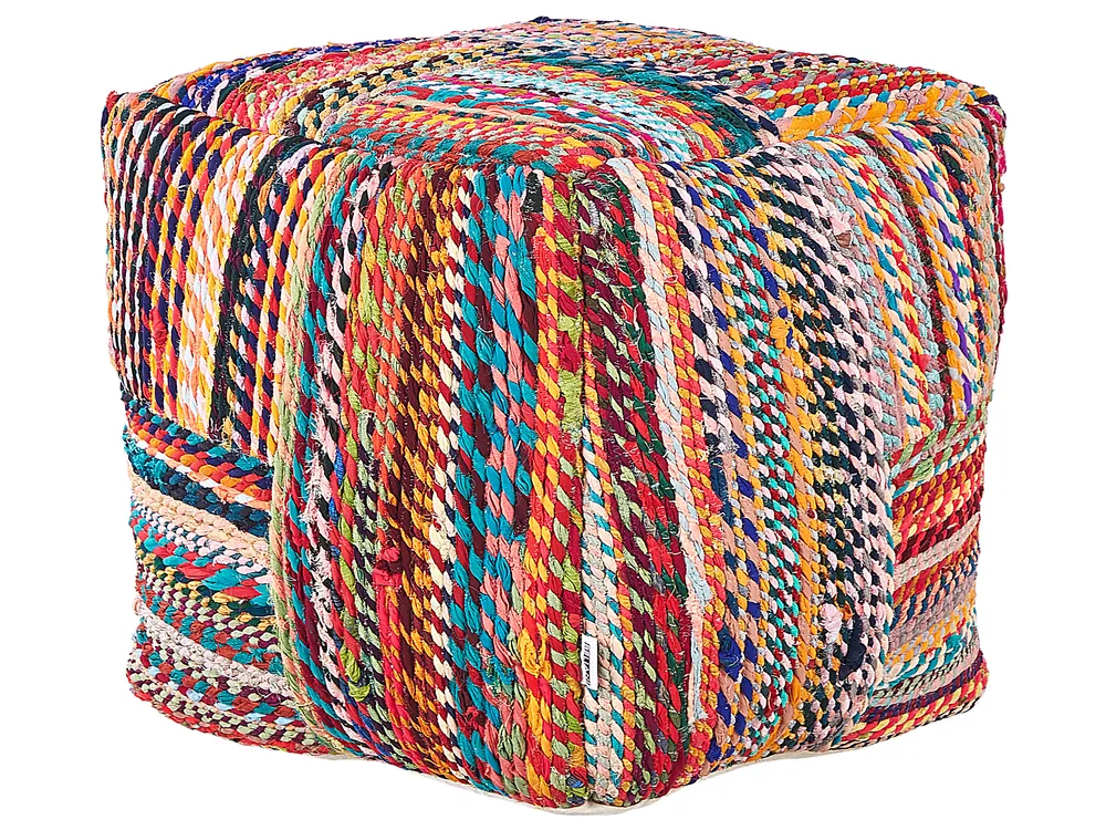 Pouffe MEKHTAR Cotton Multicolour | Beliani.co.uk