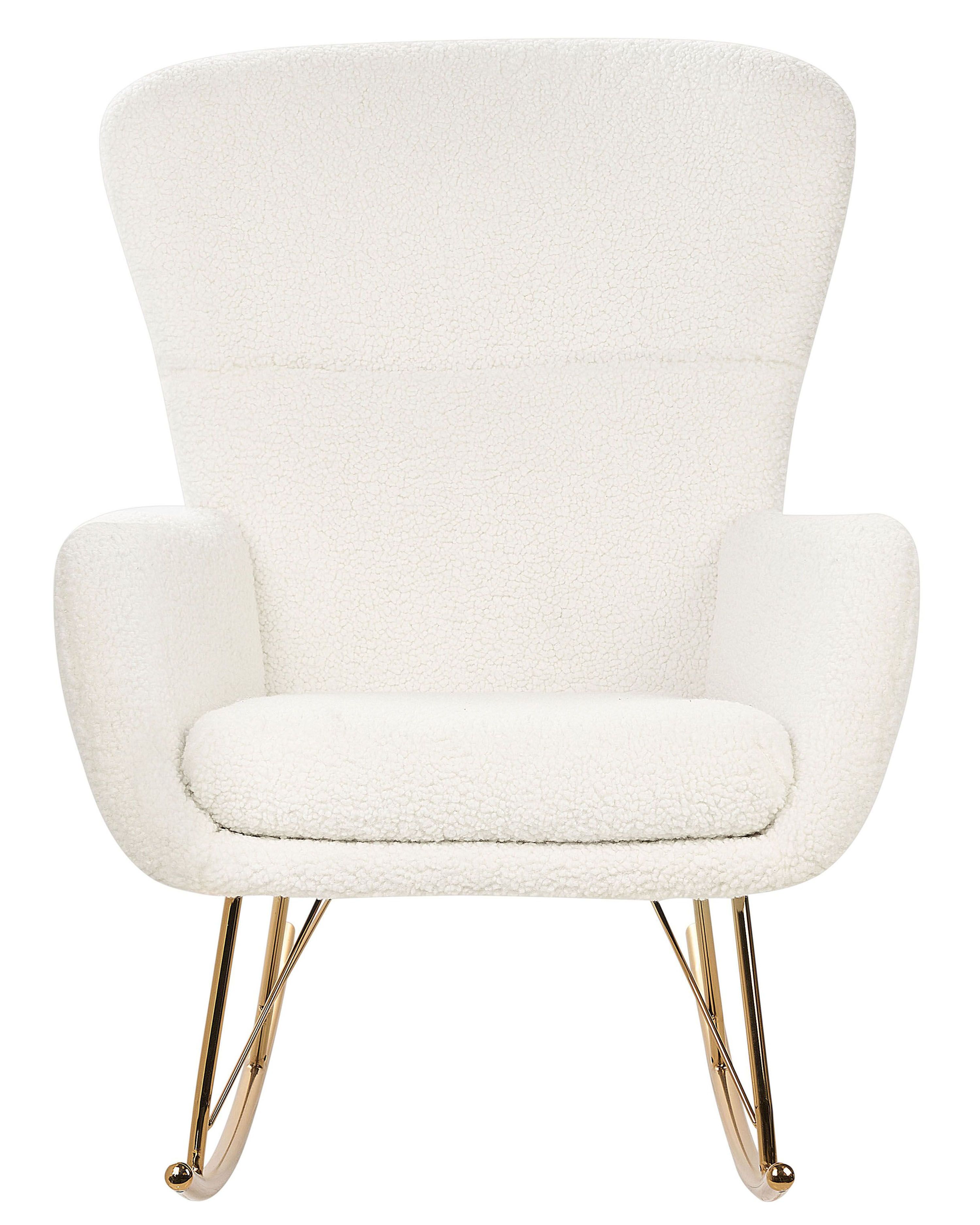 Rocking Chair ANASET Boucle White | Beliani.co.uk