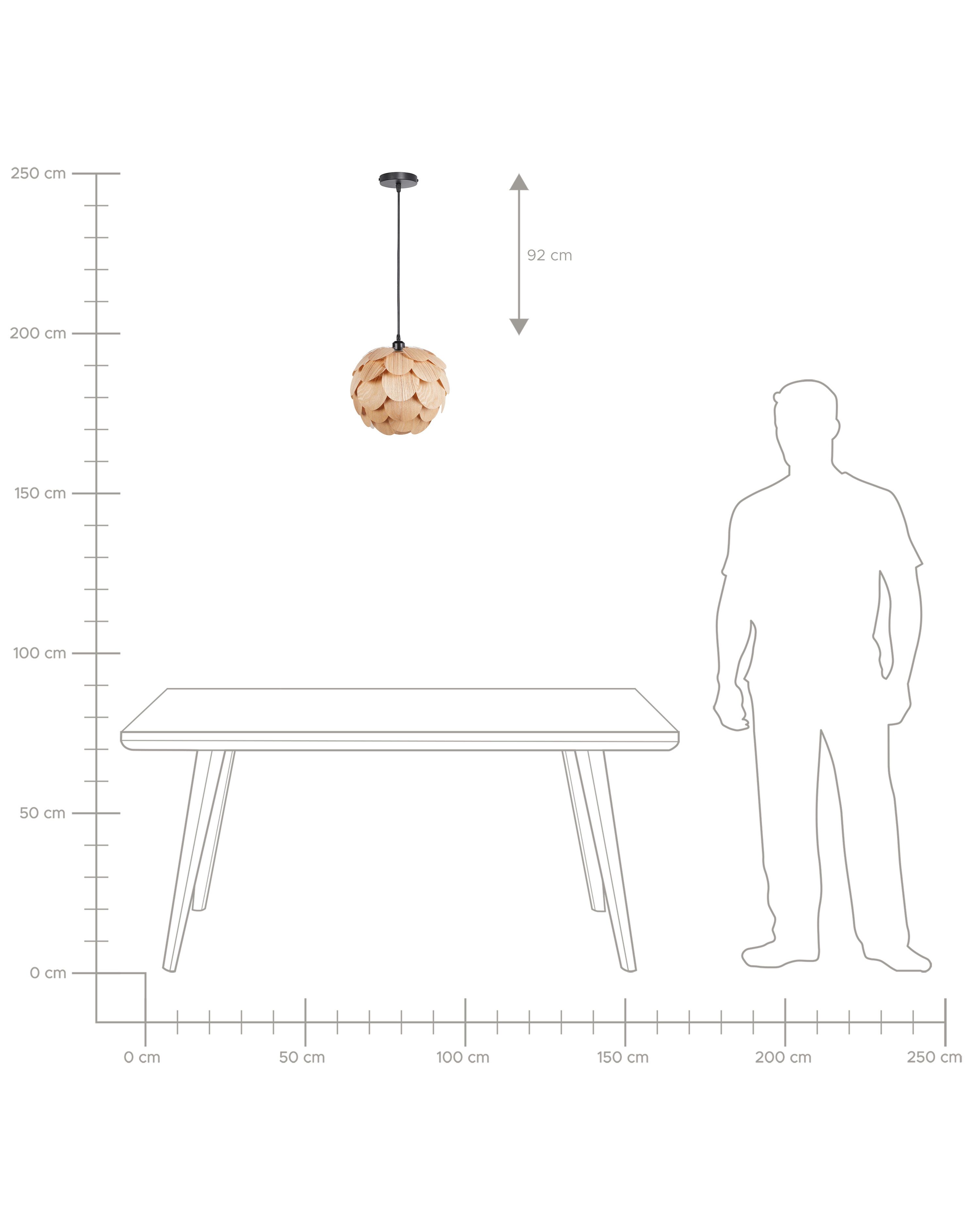 Pendant Lamp BAMPUR Bamboo Wood Natural | Beliani.co.uk