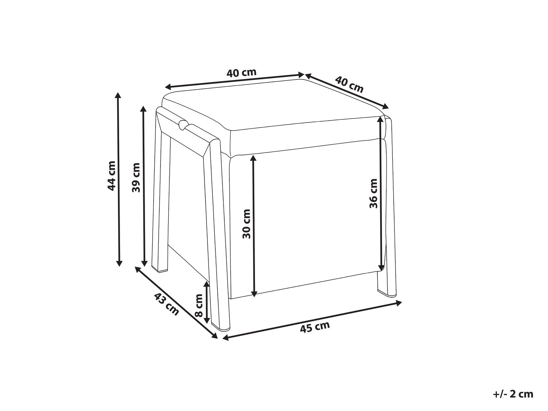 Storage Pouffe EDLAND Fabric Light Brown | Beliani.co.uk