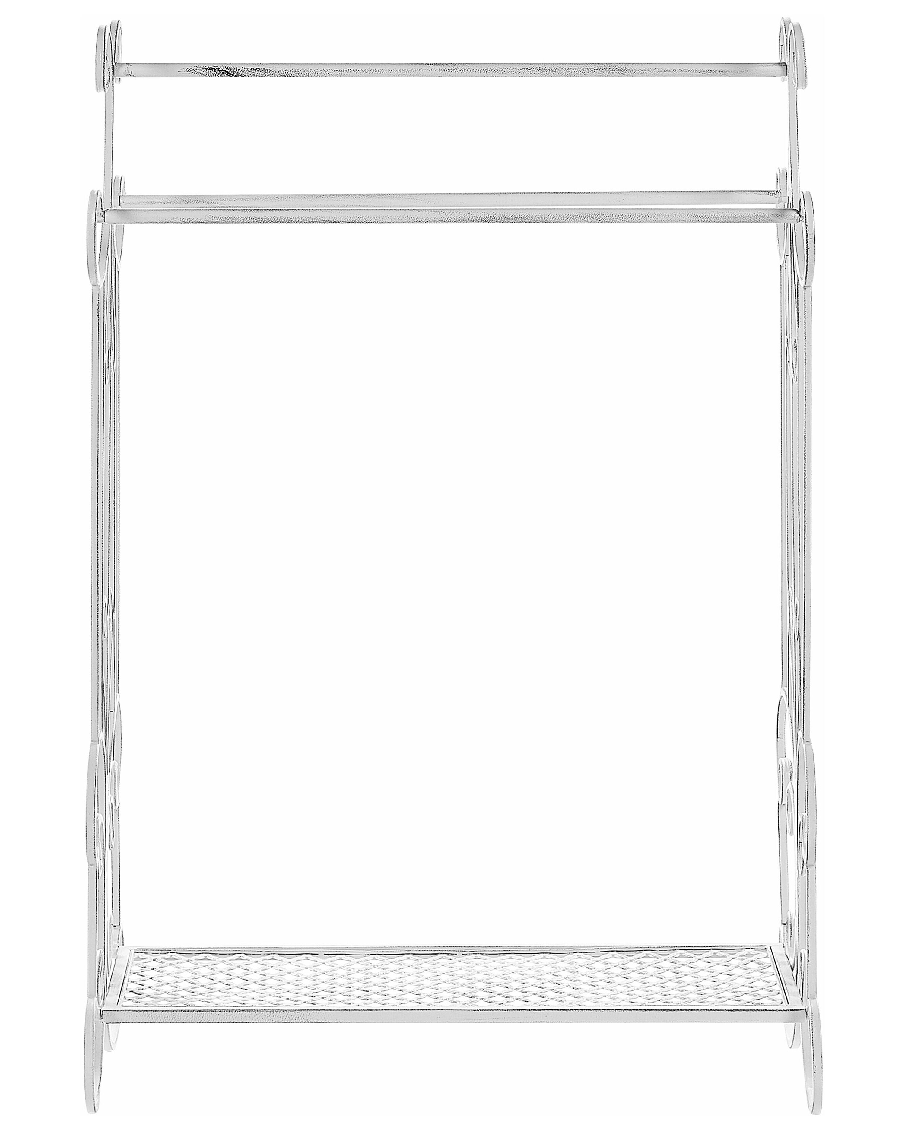 Valkoinen rautainen pyyheteline 60 x 90 cm GLADIS | Beliani.fi