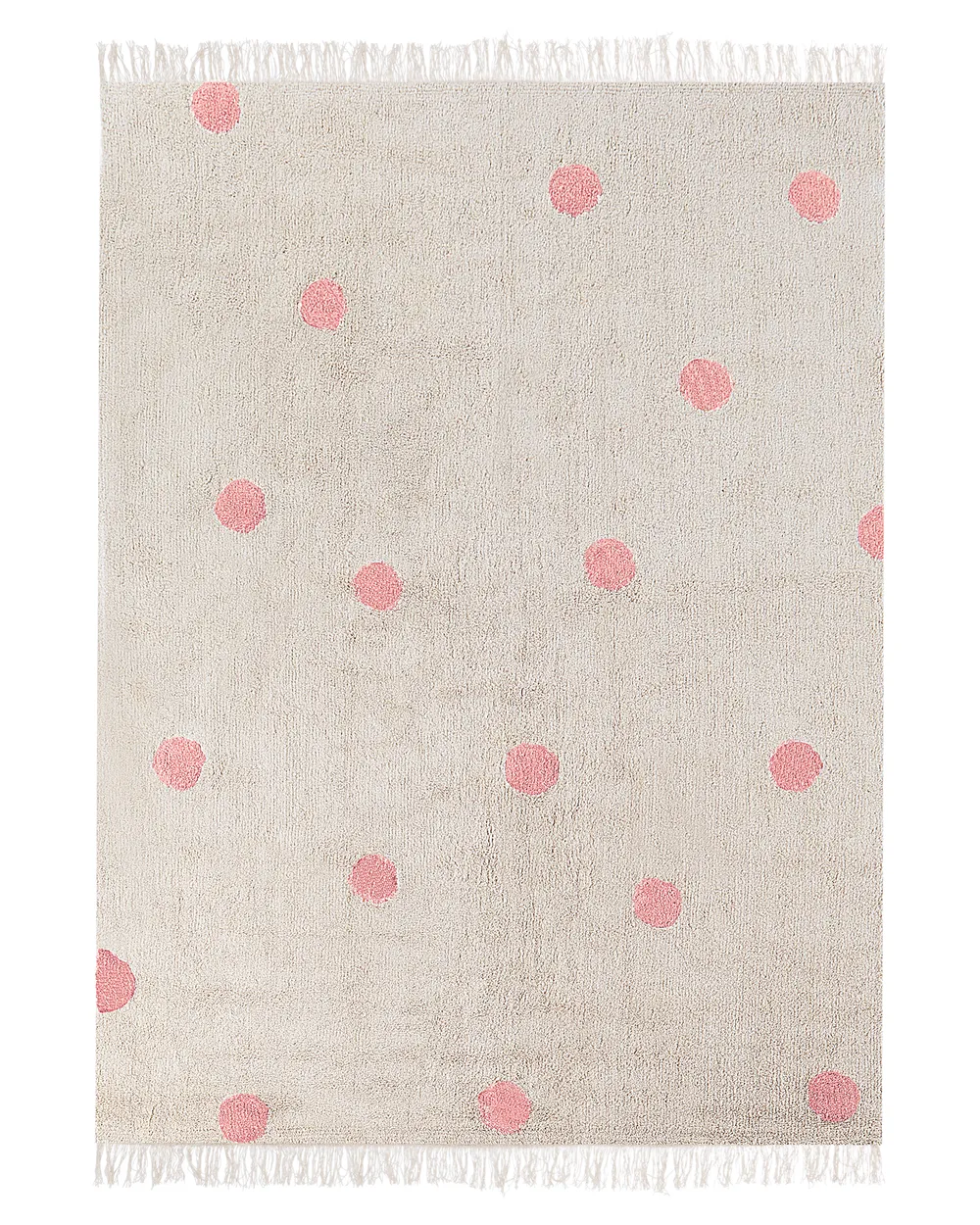 Kids Rug DARDERE Pink 140 x 200 cm Cotton | Beliani.co.uk