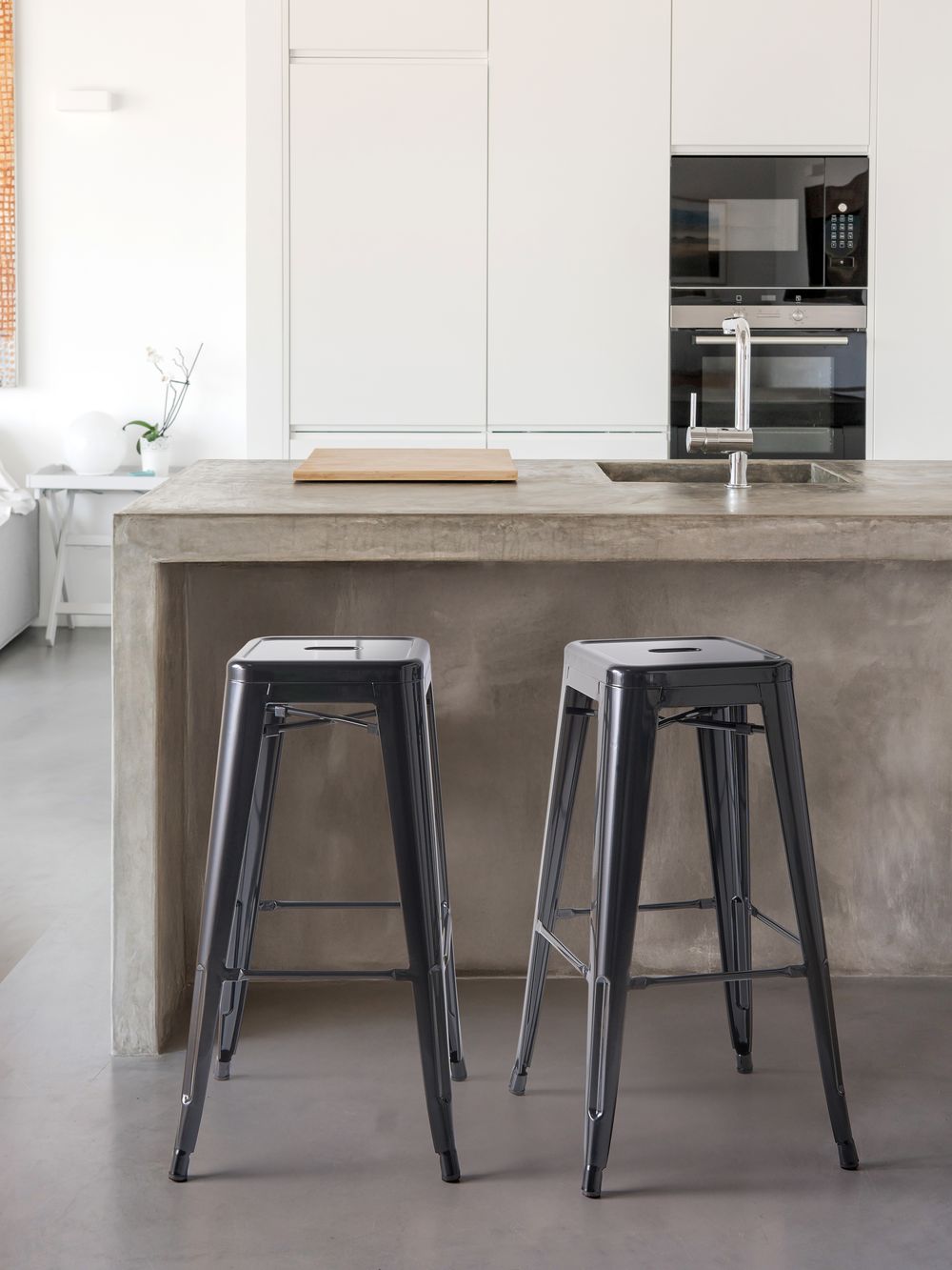 Set of 2 Bar Stools CABRILLO Metal Yellow | Beliani.co.uk