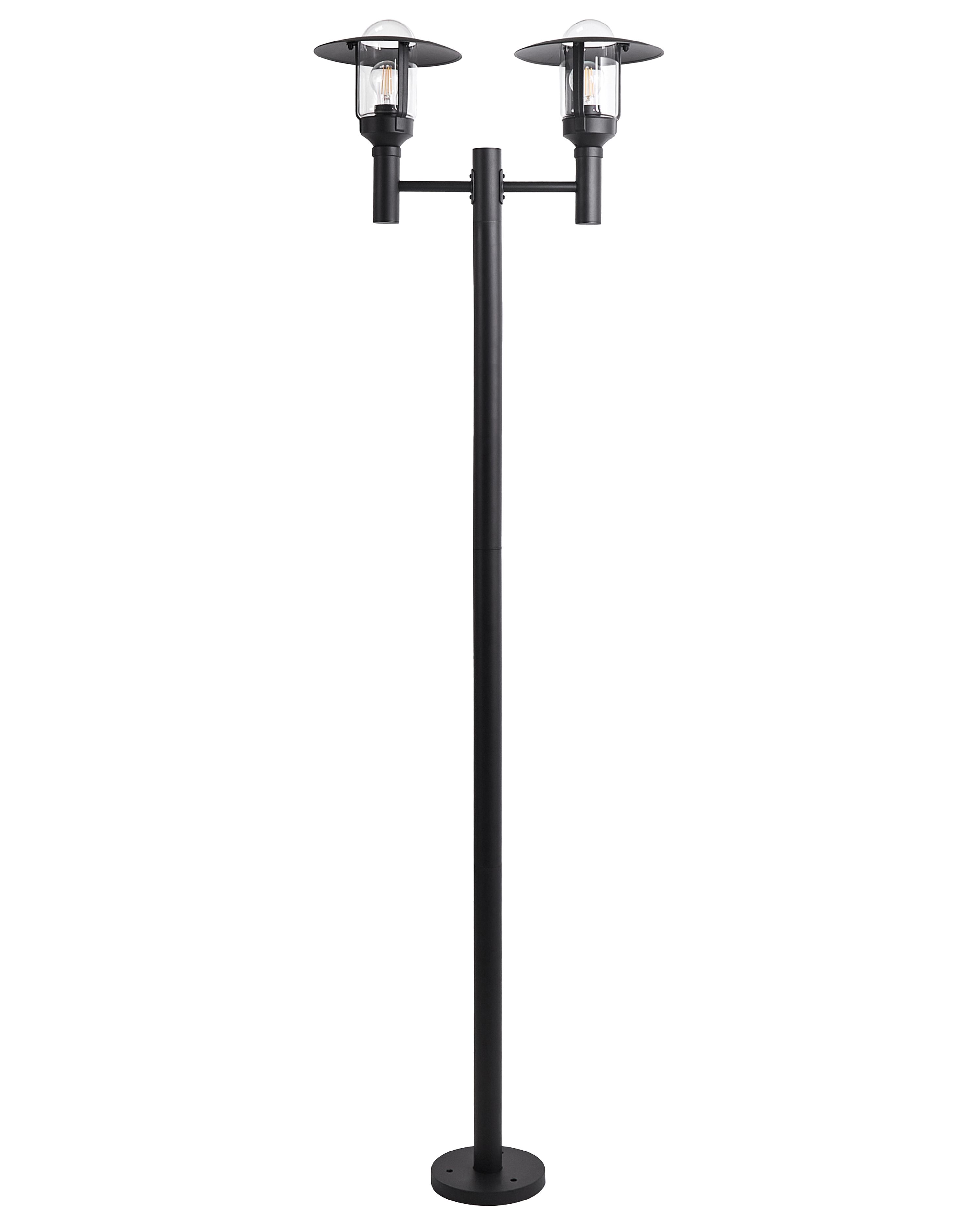 2 Light Outdoor Lamp Post Black TIZU | Beliani.co.uk