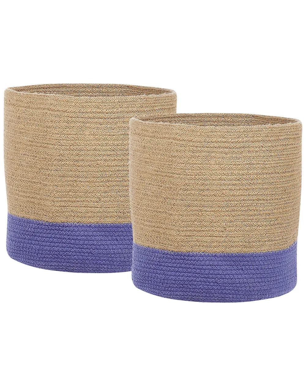 Set of 2 Baskets TUGUL Cotton Beige | Beliani.co.uk