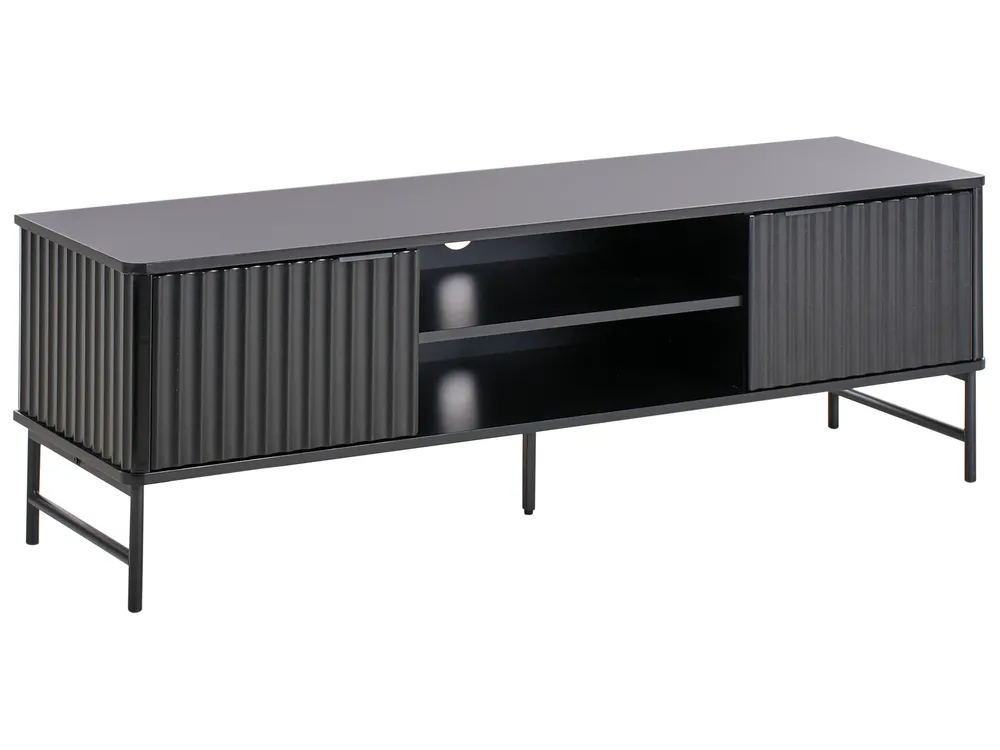 TV-bord GLASTONBURY Sort | Beliani.dk