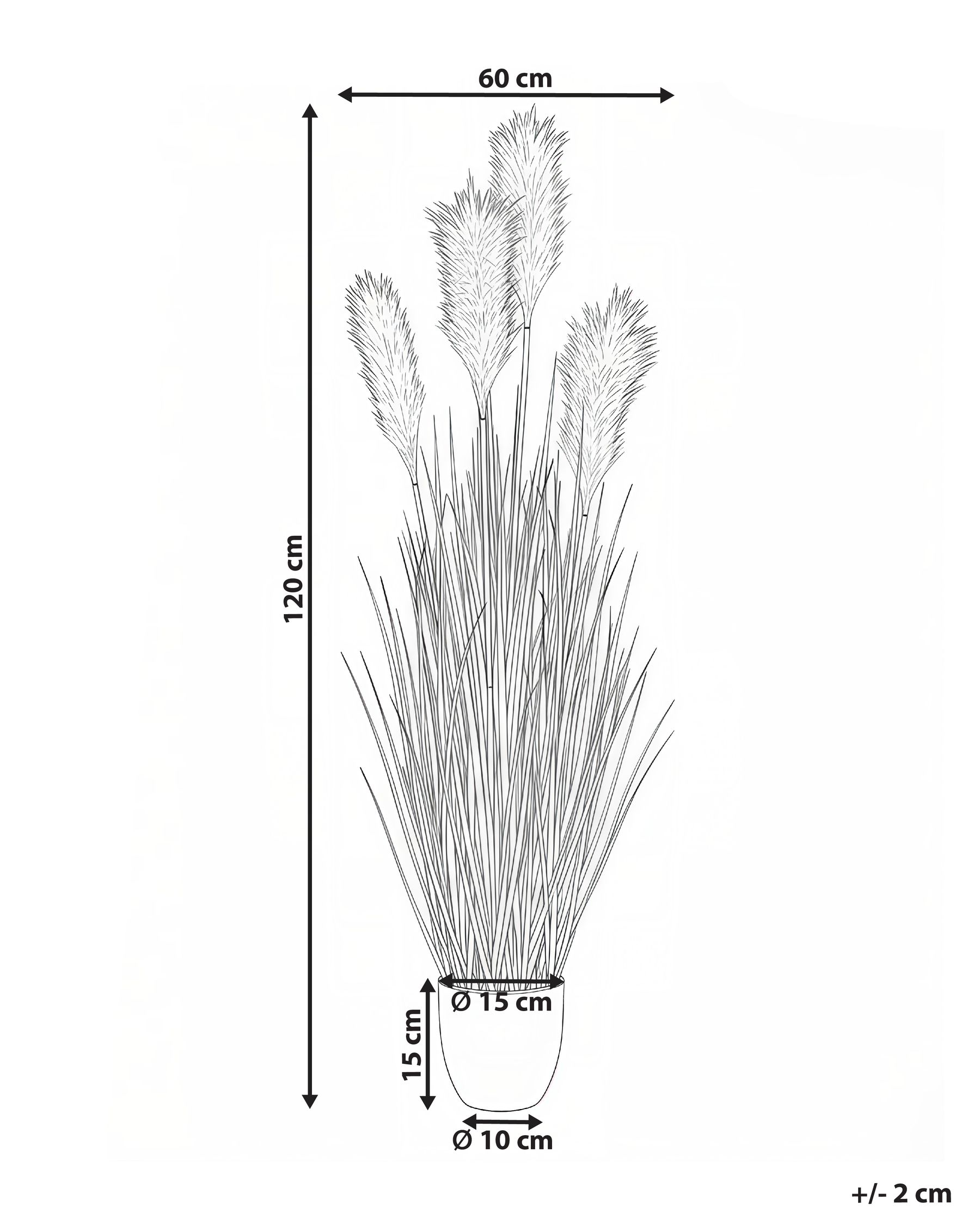Plante artificielle PAMPAS GRASS 120 cm Vert | Beliani.fr