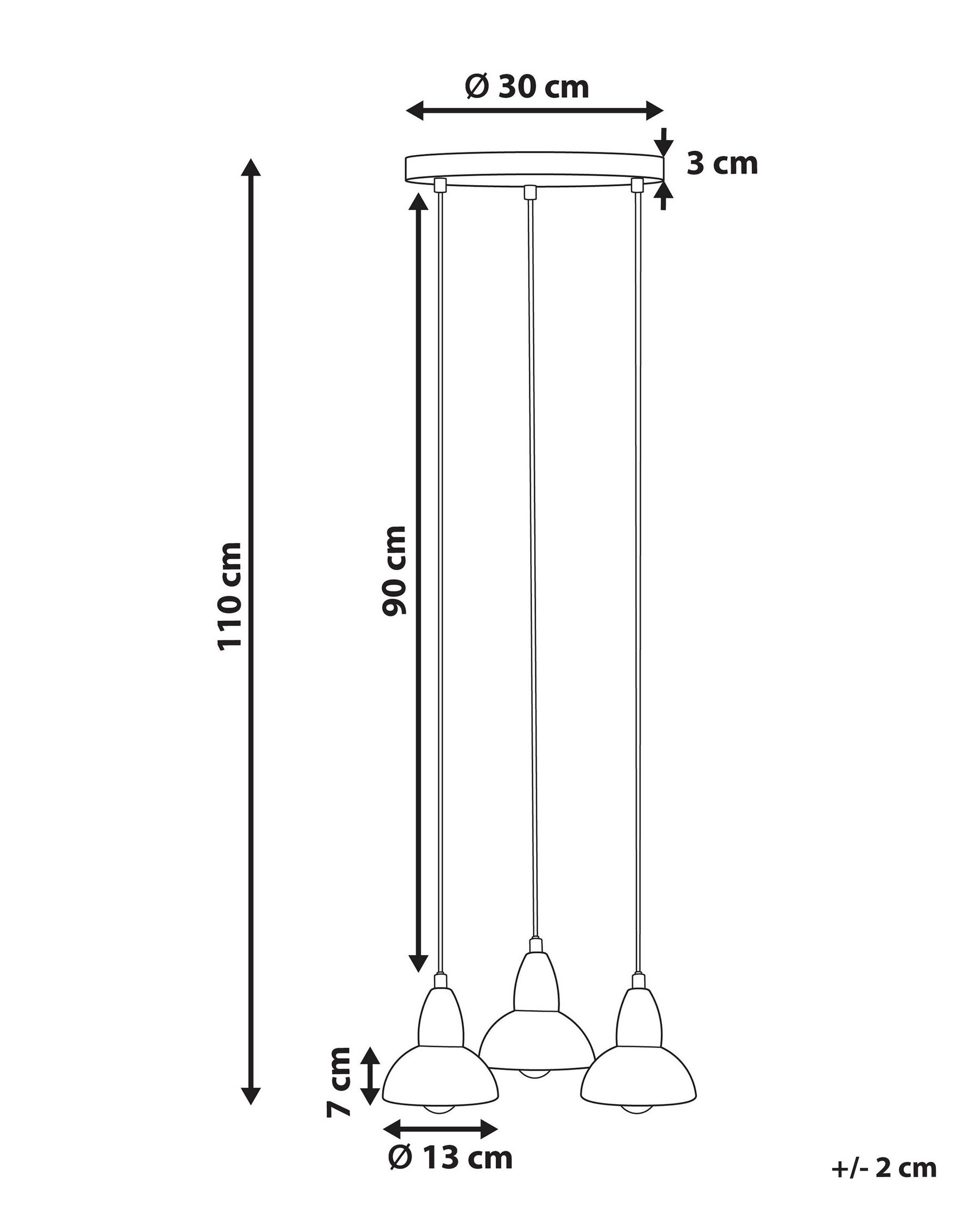 Candeeiro suspenso CASTALY Metal Latão | Beliani.pt