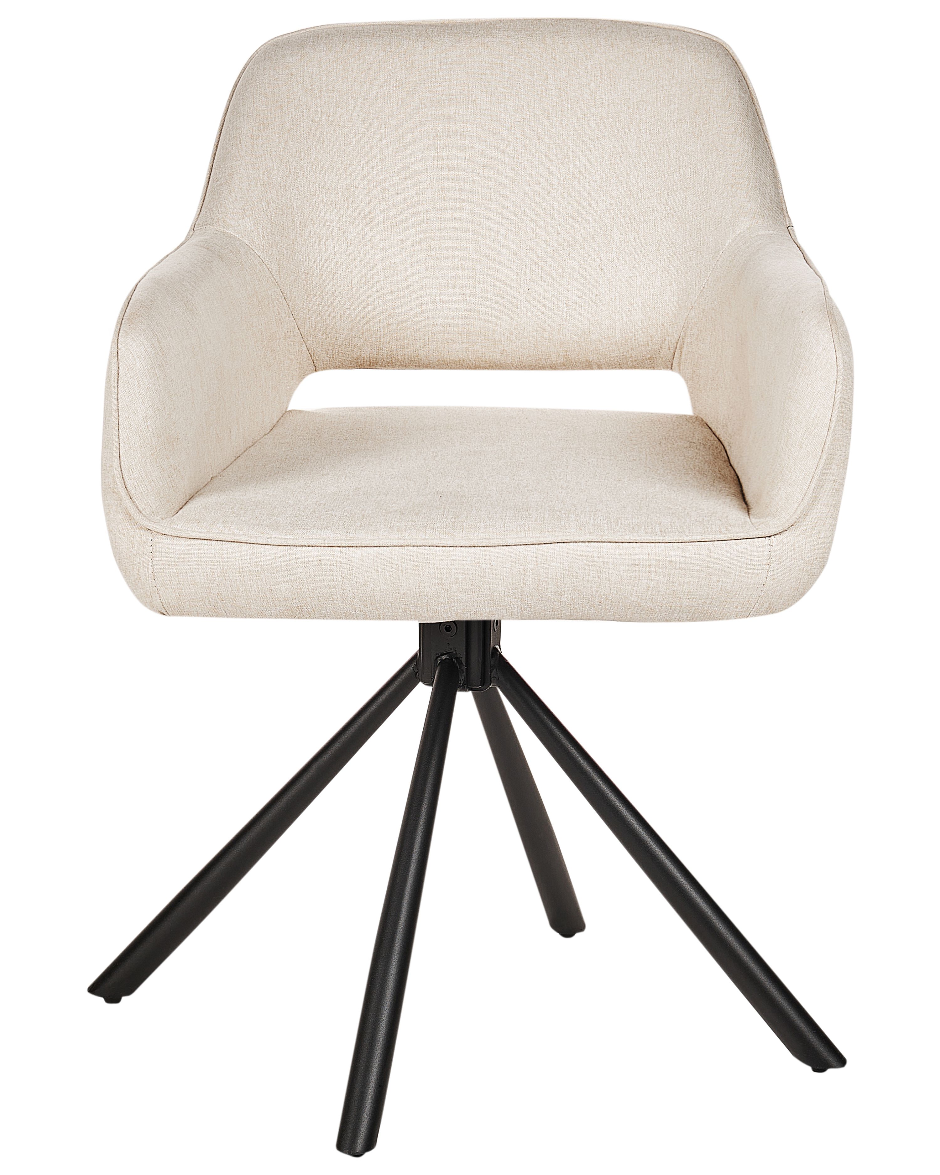 Conjunto de 2 sillas de comedor giratoria LOURES Beige claro | Beliani.es