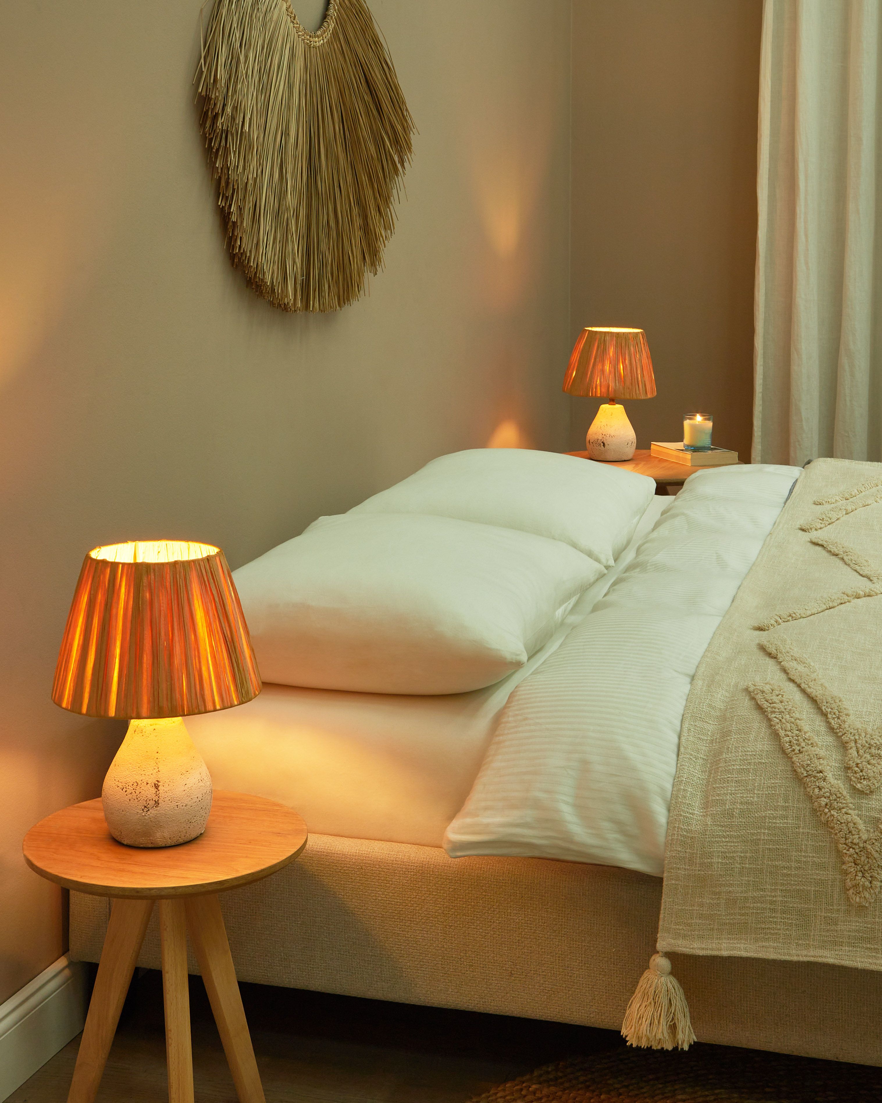 Set of 2 Table Lamps ARWADITO Ceramic Off-White | Beliani.co.uk