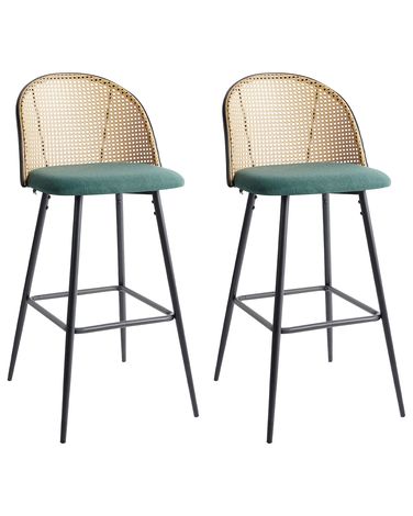Sæt med 2 barstole CORNELL Metal Grøn | Beliani.dk