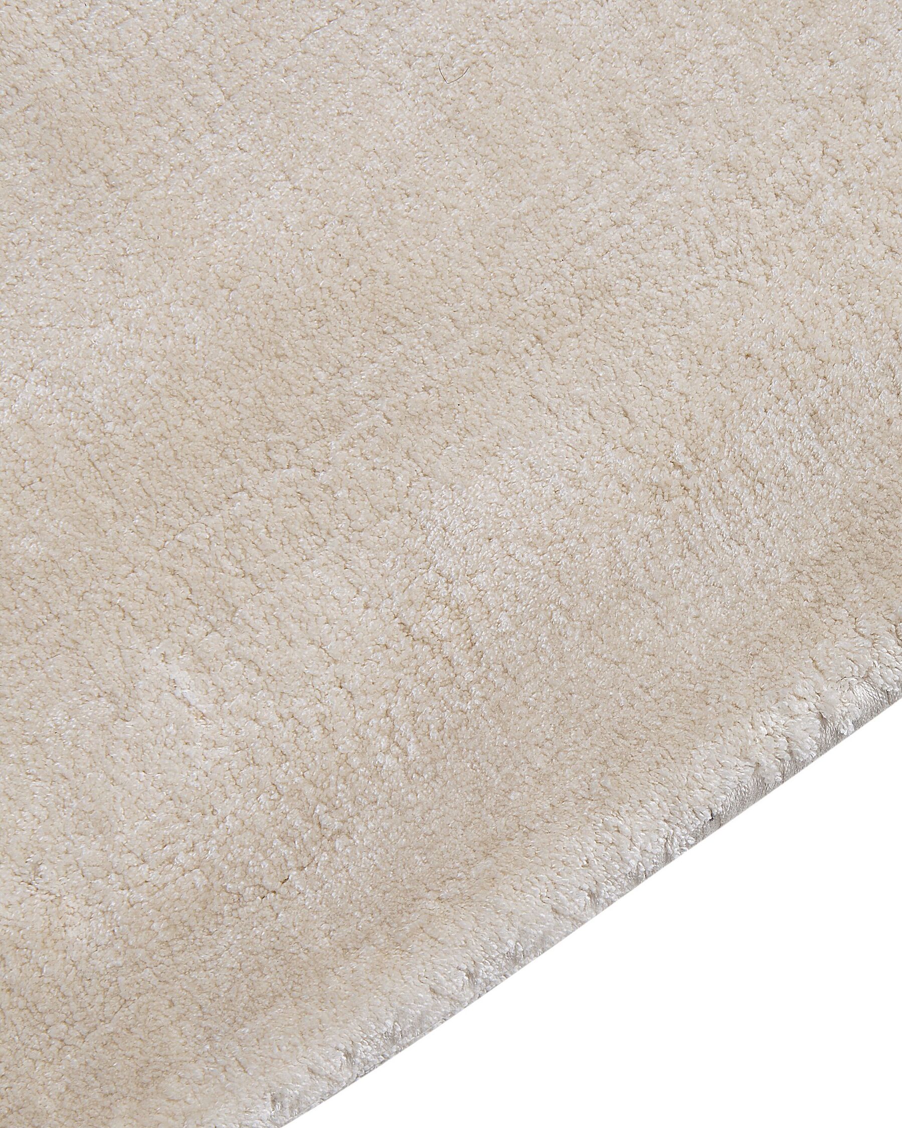 Viscose Area Rug 140 x 200 cm Light Beige GESI II | Beliani.co.uk