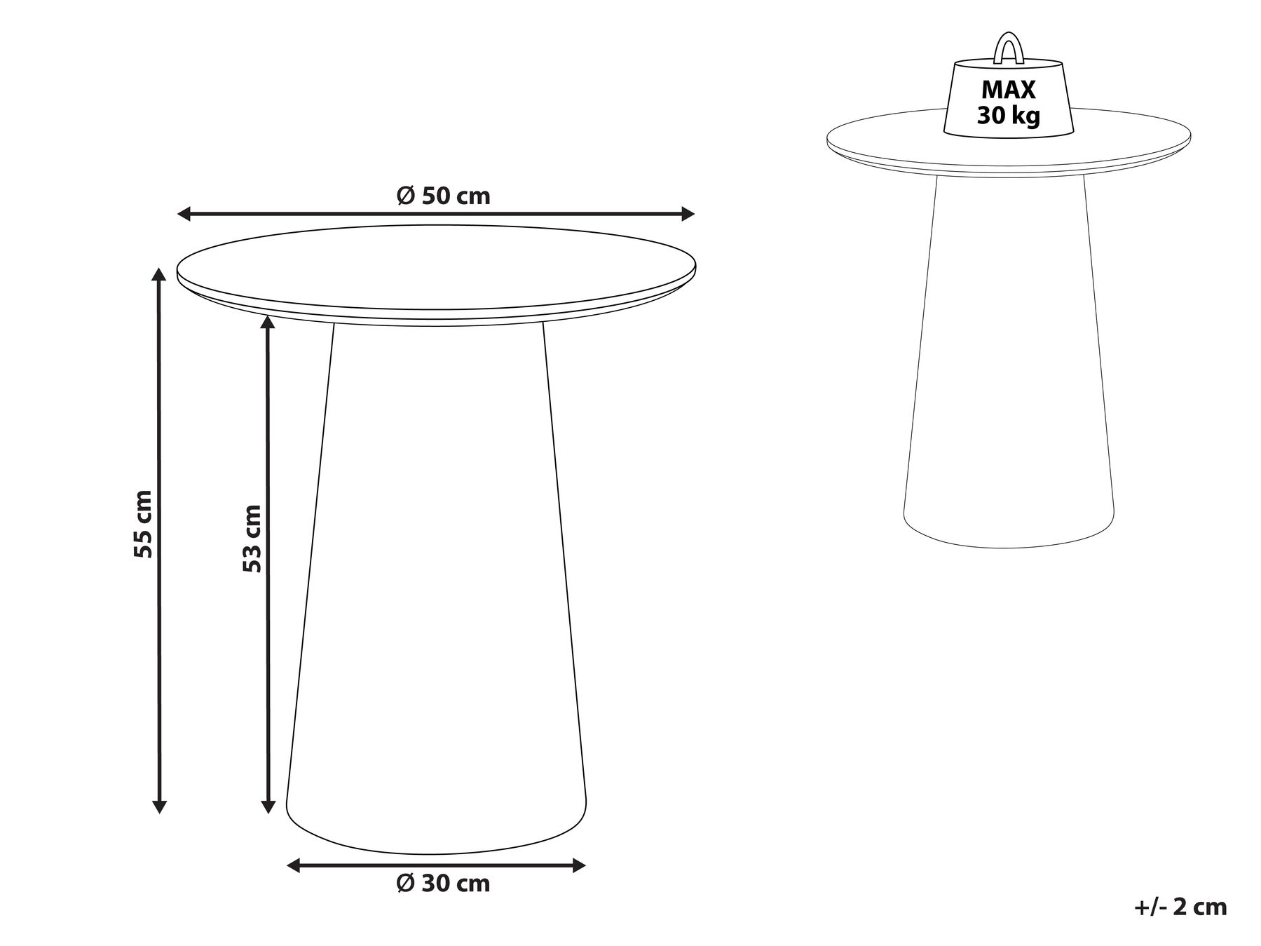 Beistelltisch WANDO Schwarz | Beliani.ch