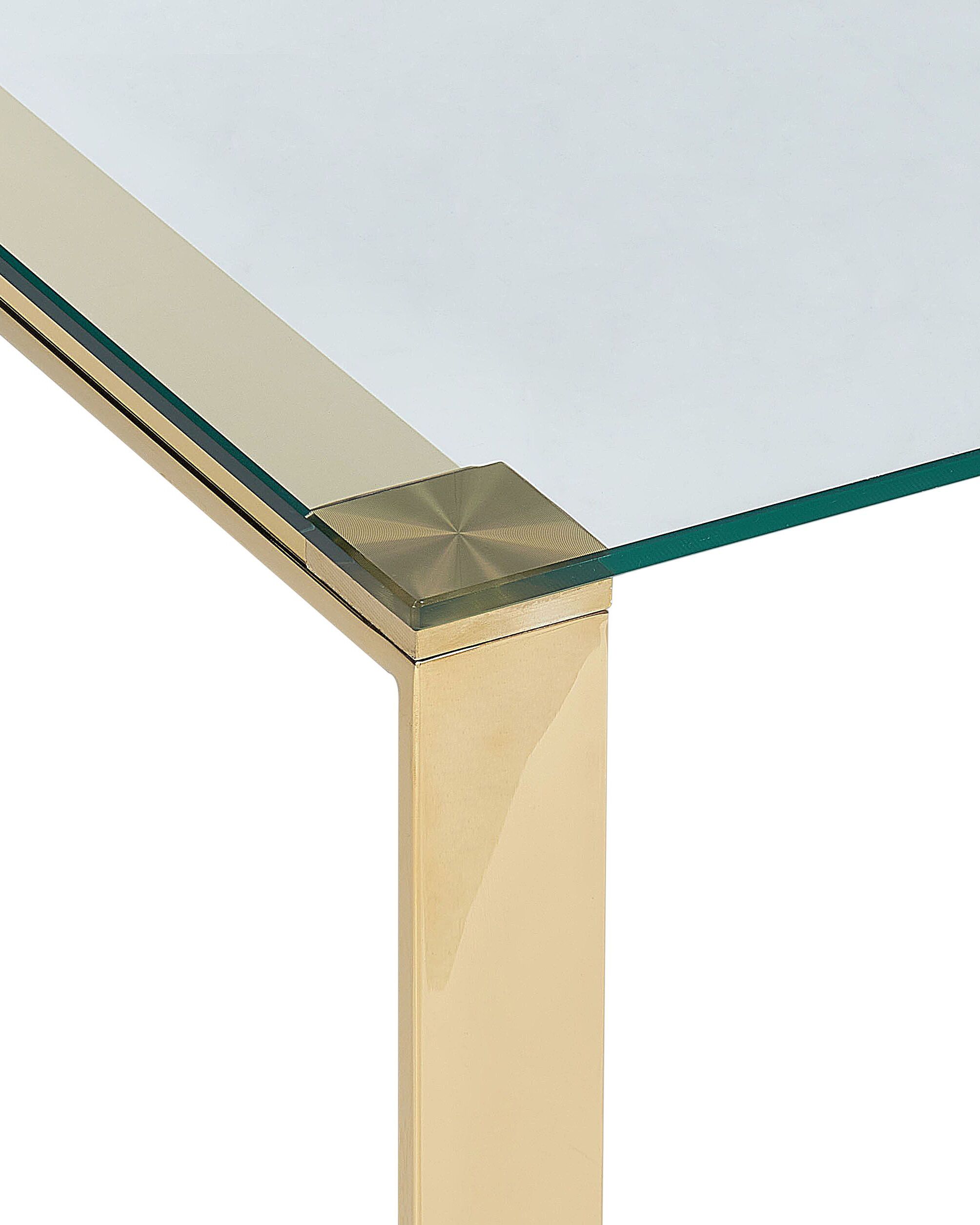 Console Table TILON Tempered Glass Gold | Beliani.co.uk