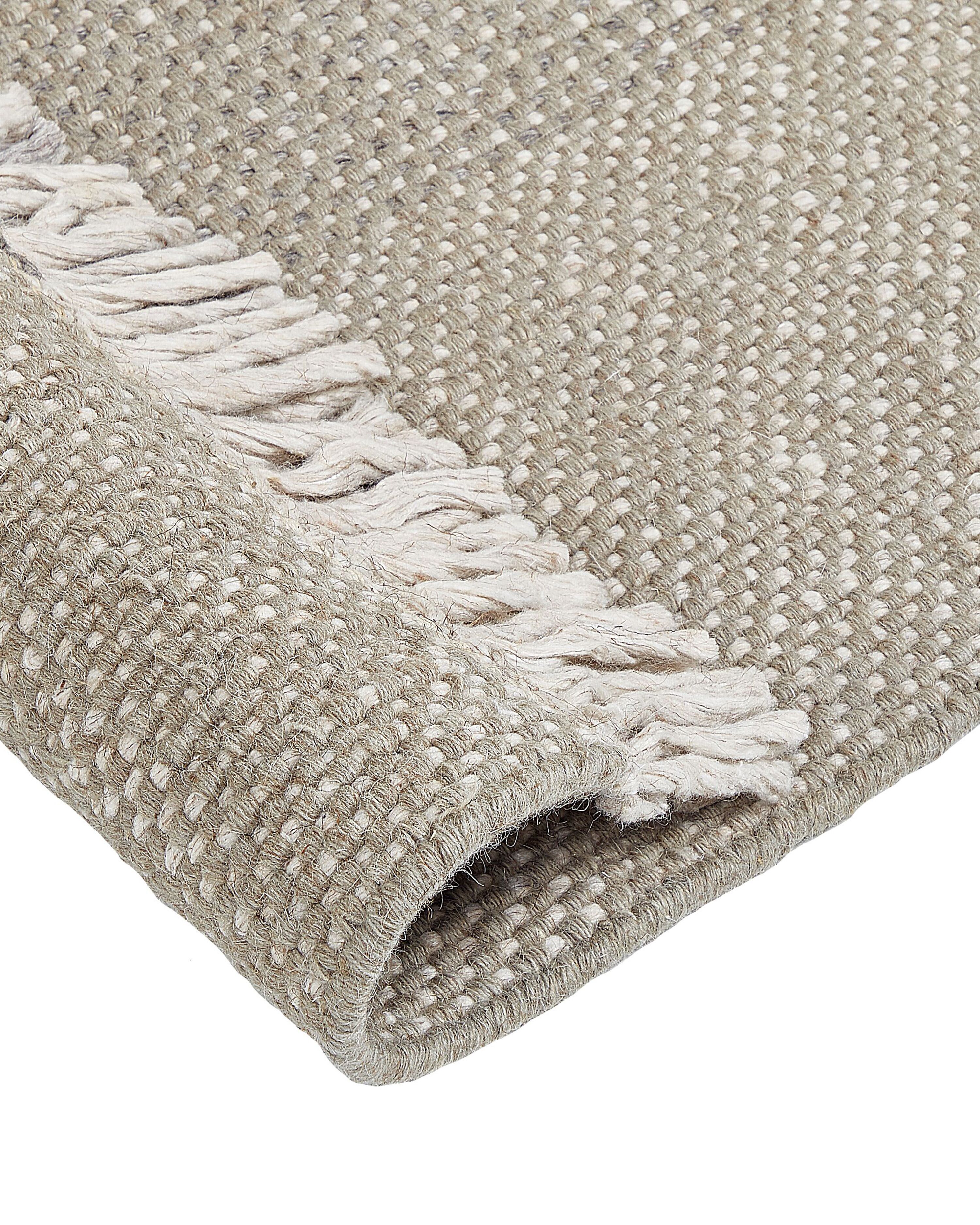 Wool Area Rug 140 x 200 cm Grey TEKELER | Beliani.co.uk