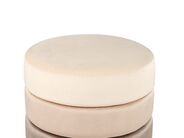 Pouf LOUIN Samtstoff Beige 48 cm 48 cm 41 cm | Beliani.at