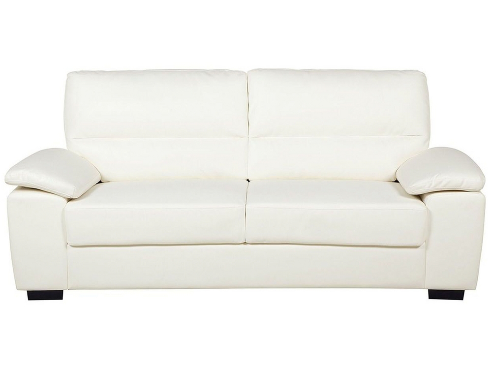 Cream faux leather sofa store