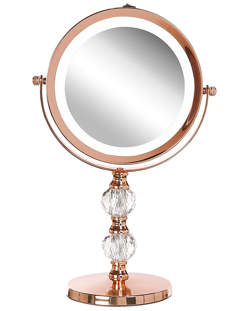Makeup Mirror LED CLAIRA Rose Gold Beliani