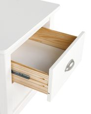 Natbord med 2 skuffer SHILLINGTON Træ Hvid | Beliani.dk