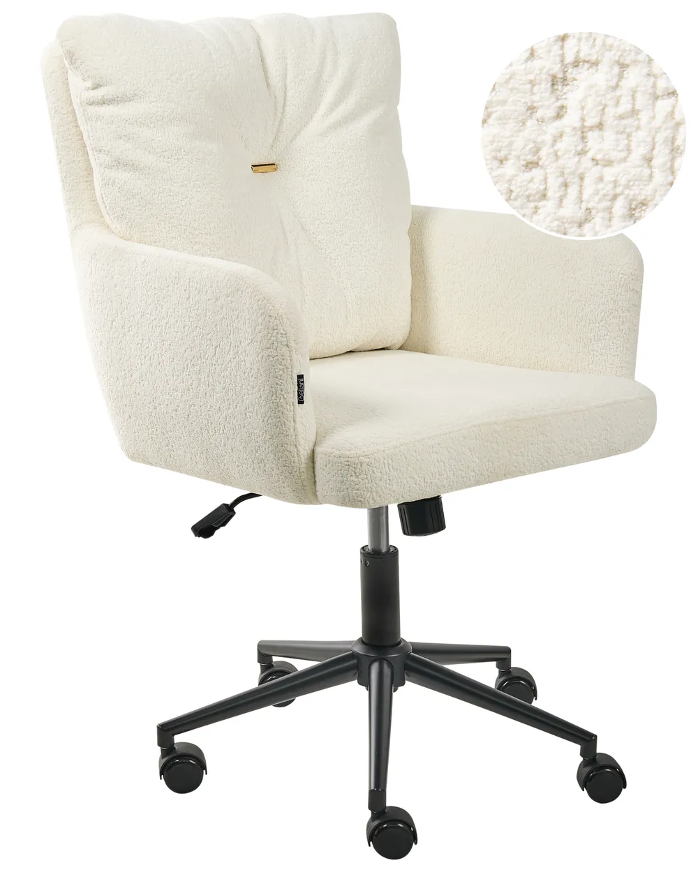 Desk Chair ALPINE Boucle Off-White | Beliani.co.uk