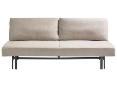 Sofa Bed 3 Seater ROYKKA Fabric Beige | Beliani.at