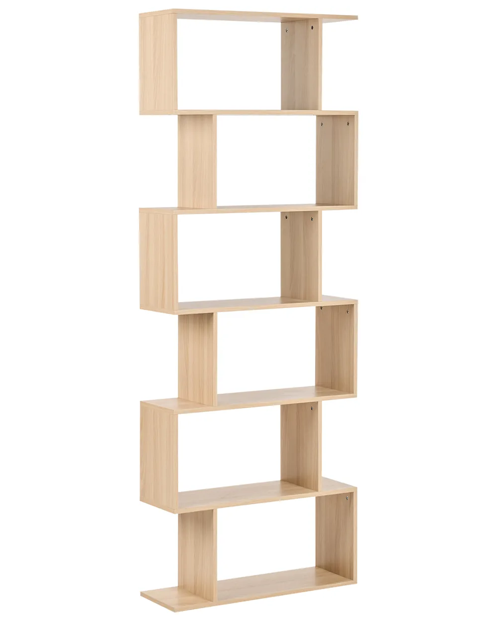 6 Tier Bookcase VALDOSA 190 cm Light Brown | Beliani.co.uk