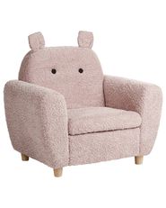 Kinderfauteuil MARIBO Bouclé Pastelroze | Beliani.nl