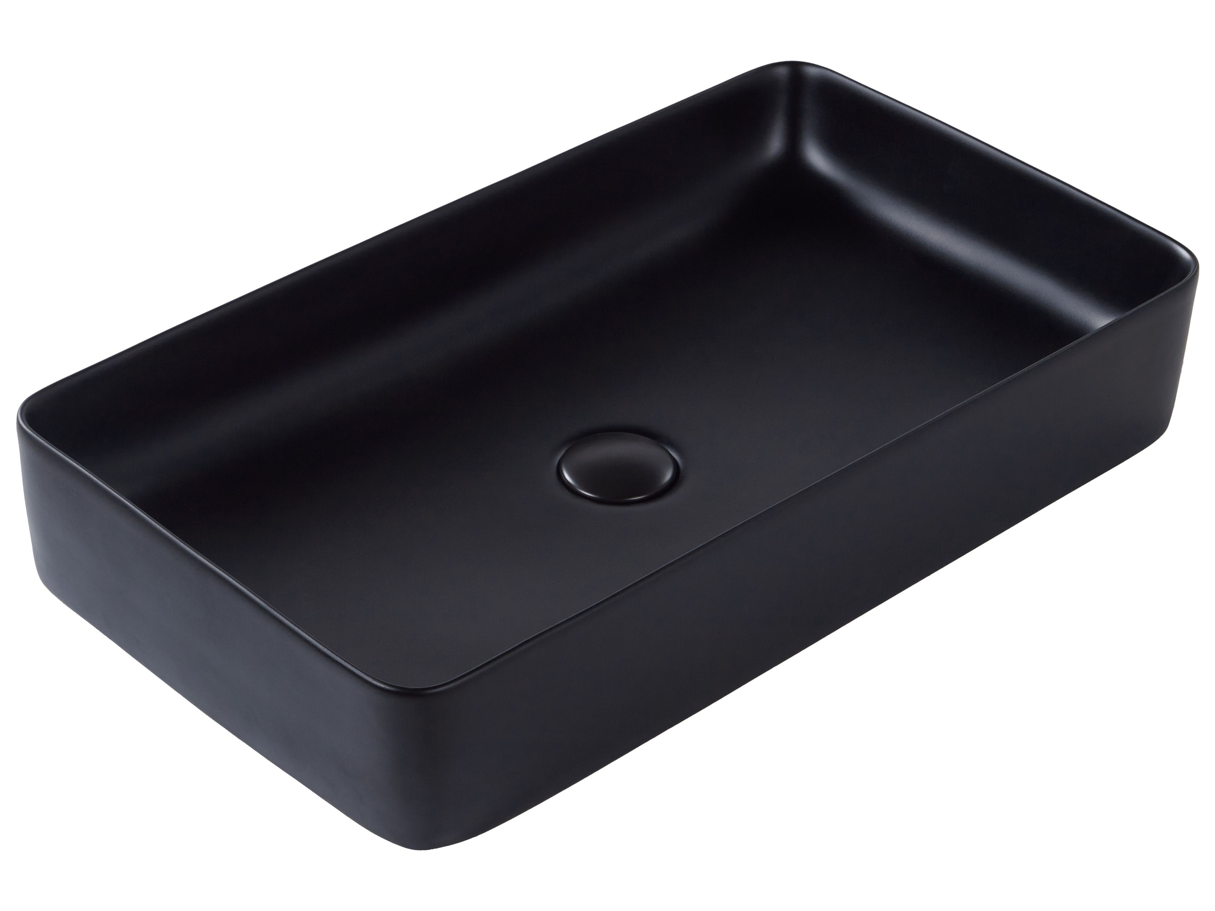 Countertop Basin 610 x 350 mm Black ULUA | Beliani.co.uk