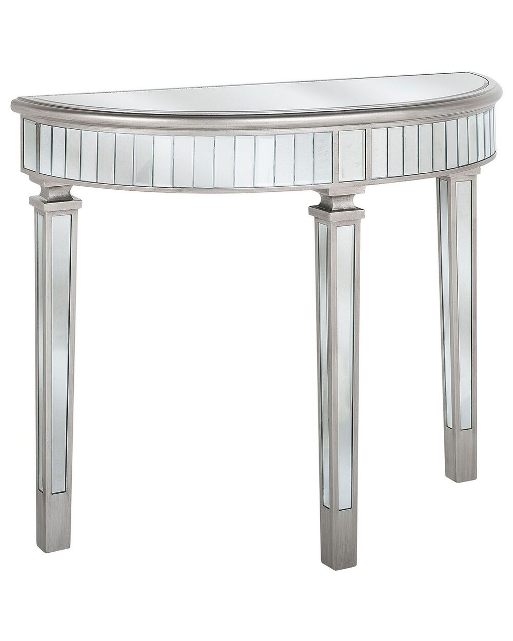 White silver console table store