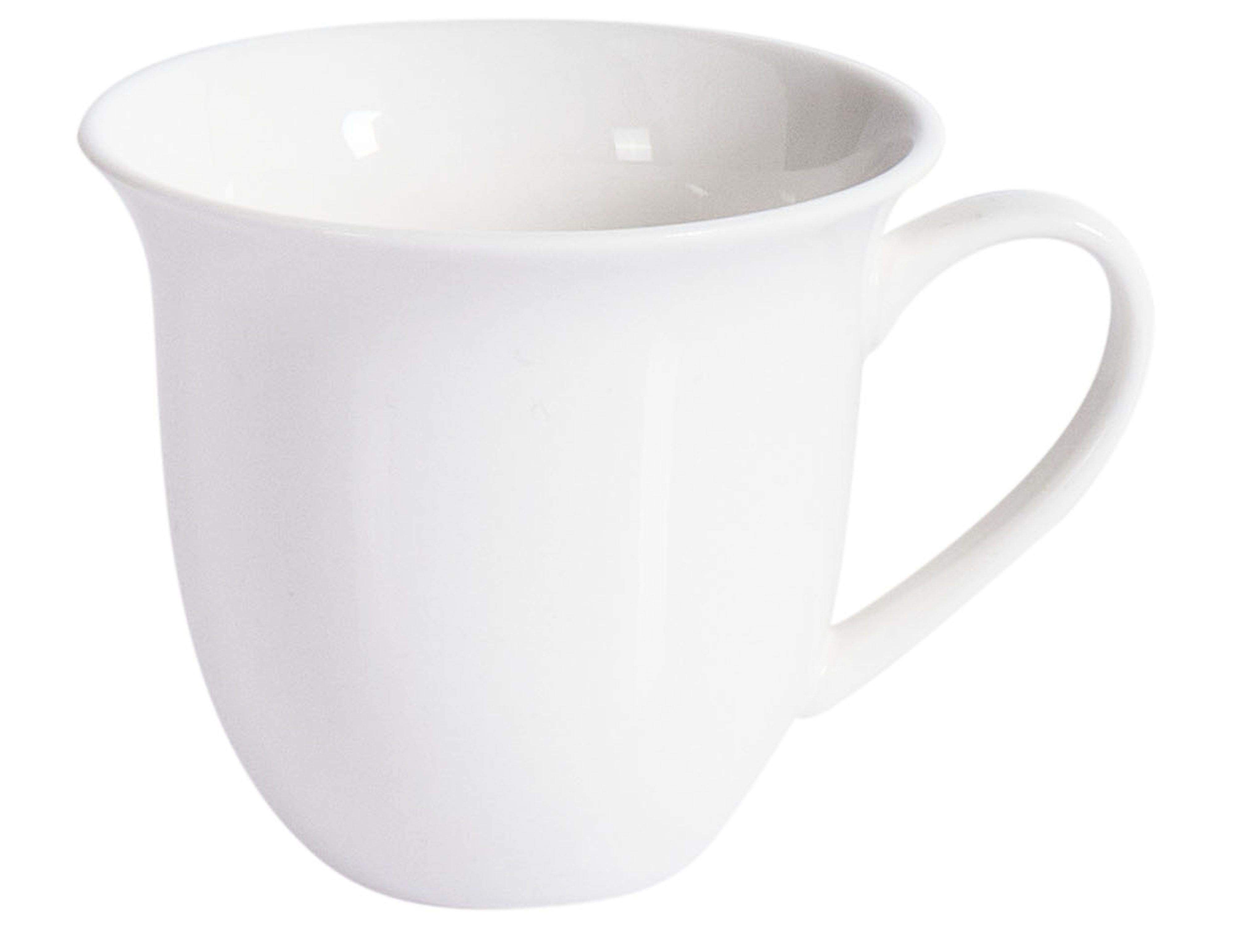 Sæt med 4 kopper med underkopper ELDERBERRY Porcelæn Hvid | Beliani.dk