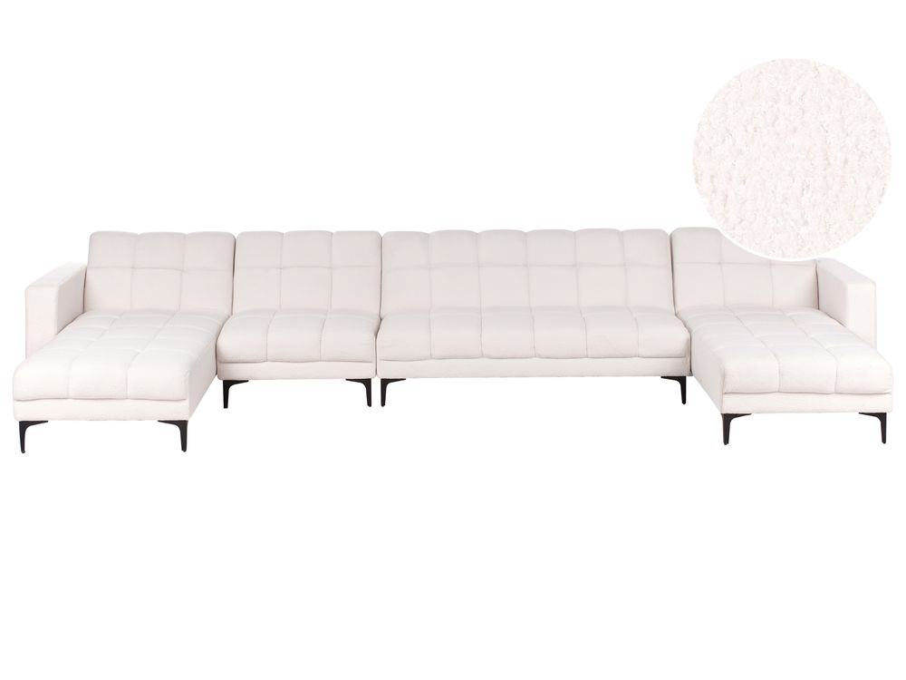 Corner Sofa 3 Seater ALTAN Fabric Green Left Hand | Beliani.co.uk