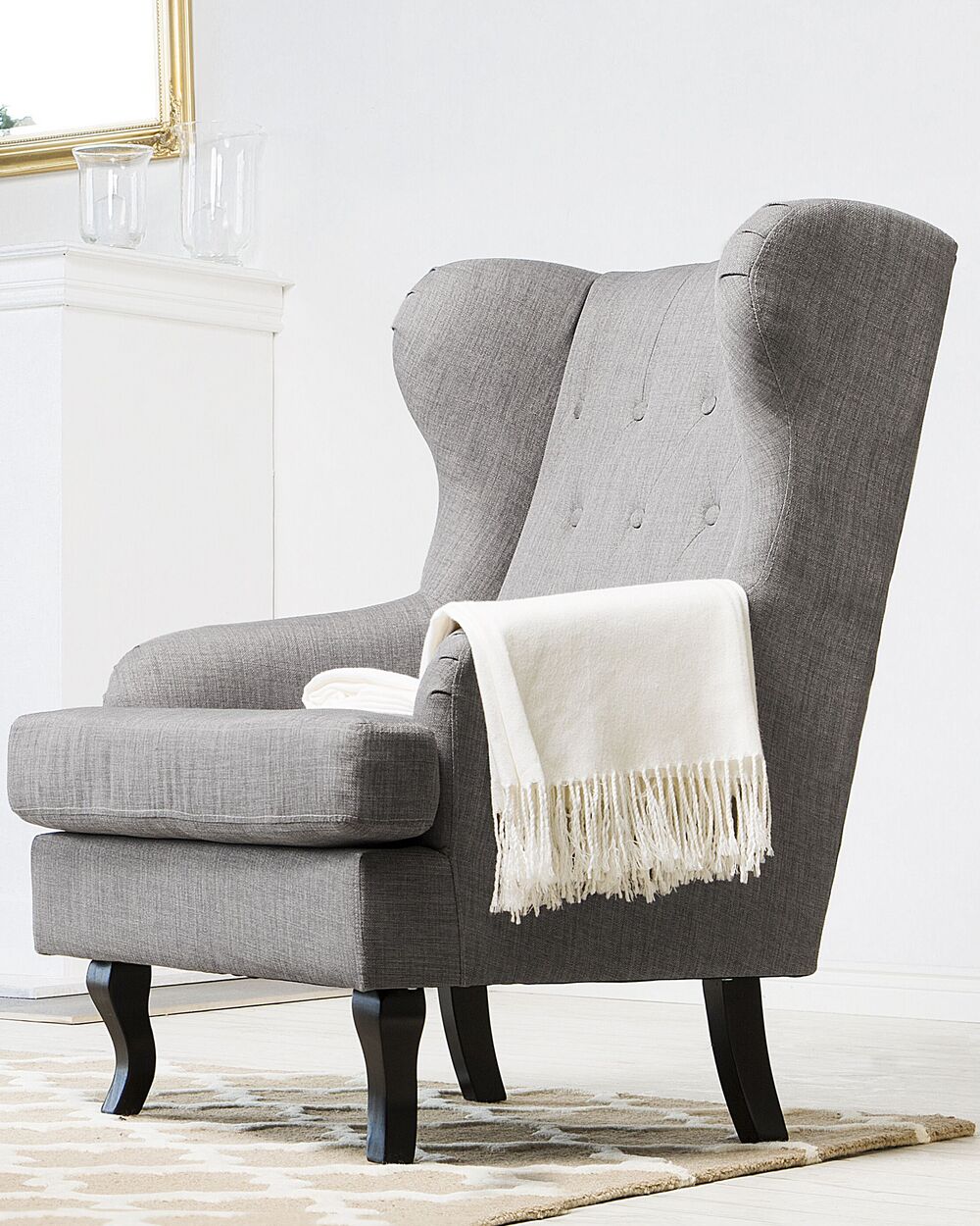 Armchair ALTA Fabric Grey Beliani