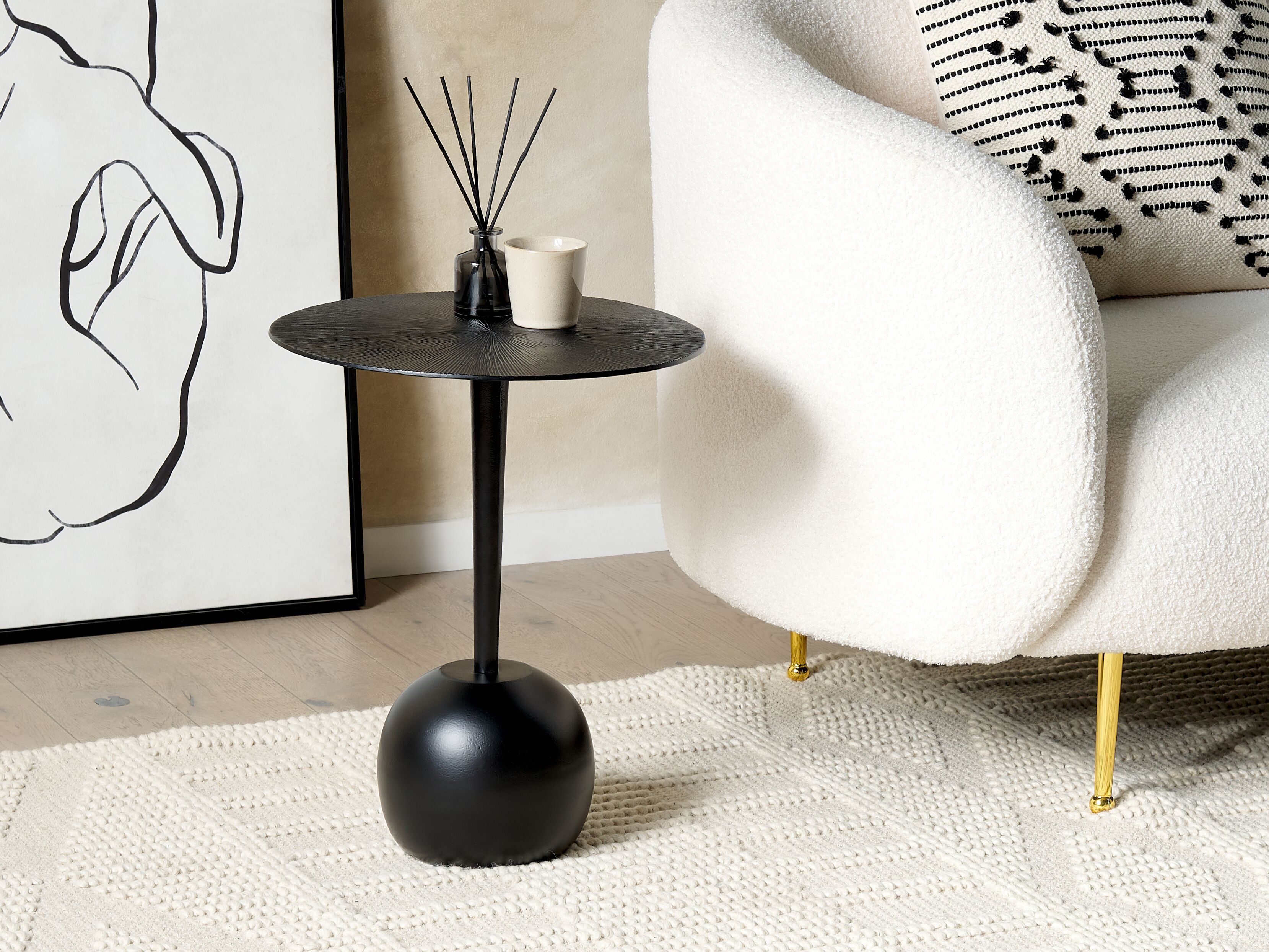 Metal Side Table Black EUCLA | Beliani.co.uk
