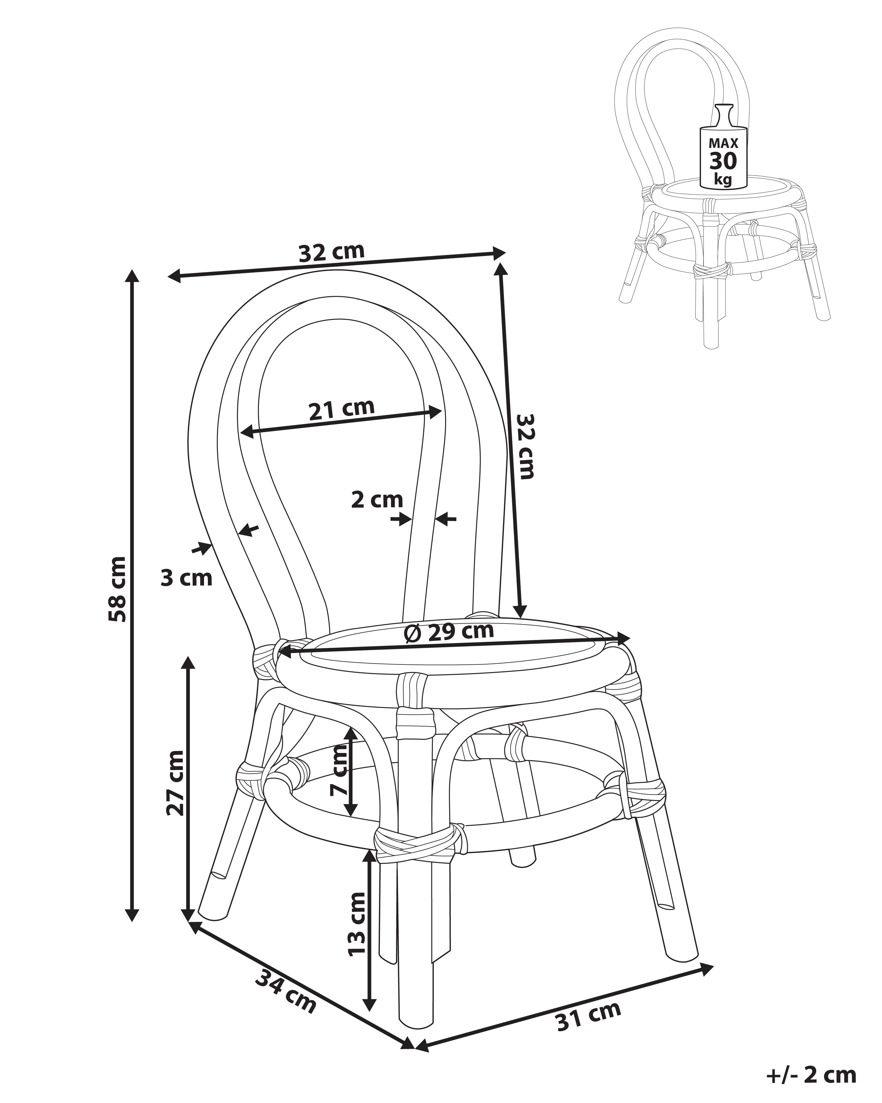 Rattan Kids Chair Pink KALIVIA | Beliani.co.uk