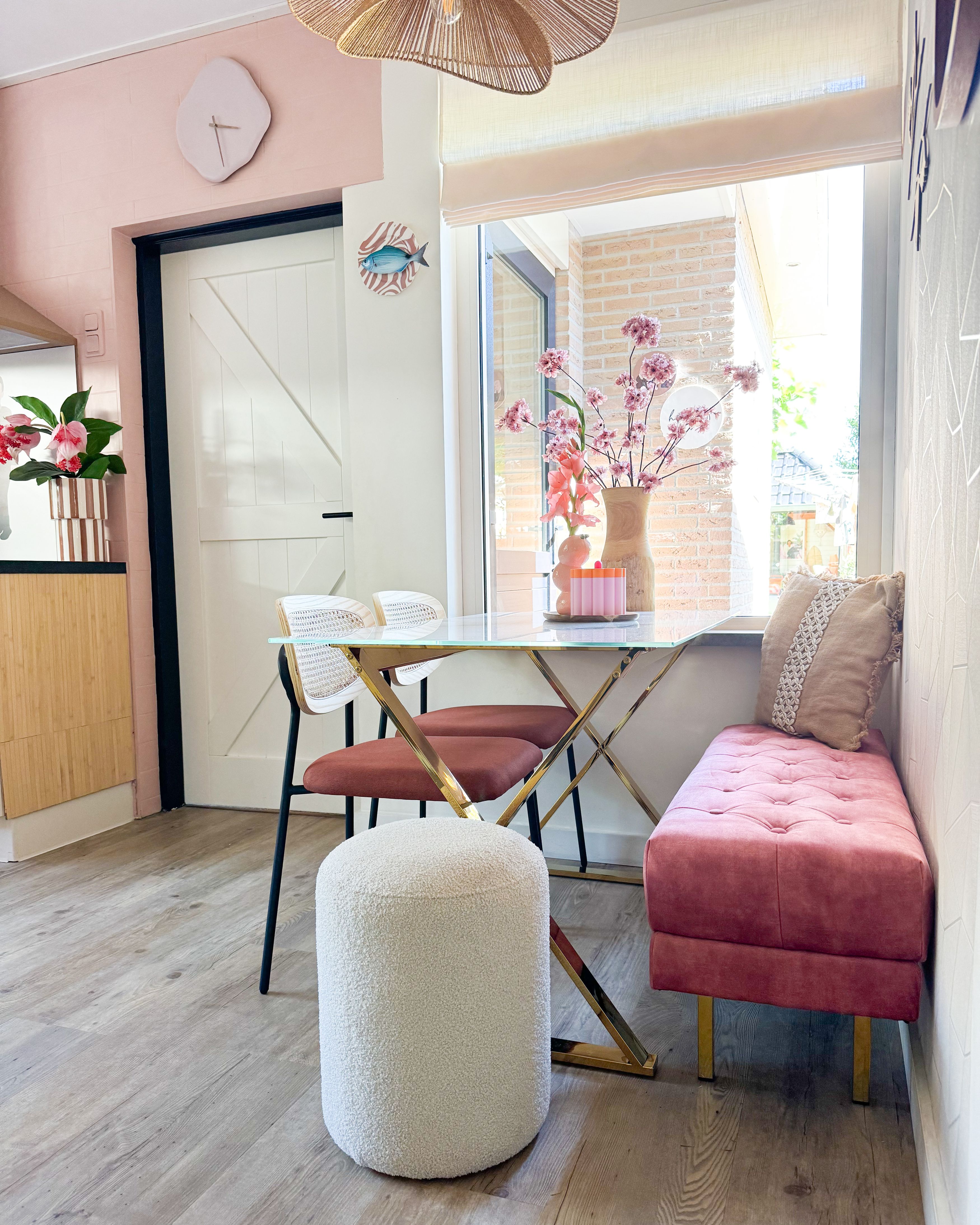 Set of 2 Dining Chairs MAYETTA Rattan Orange | Beliani.co.uk