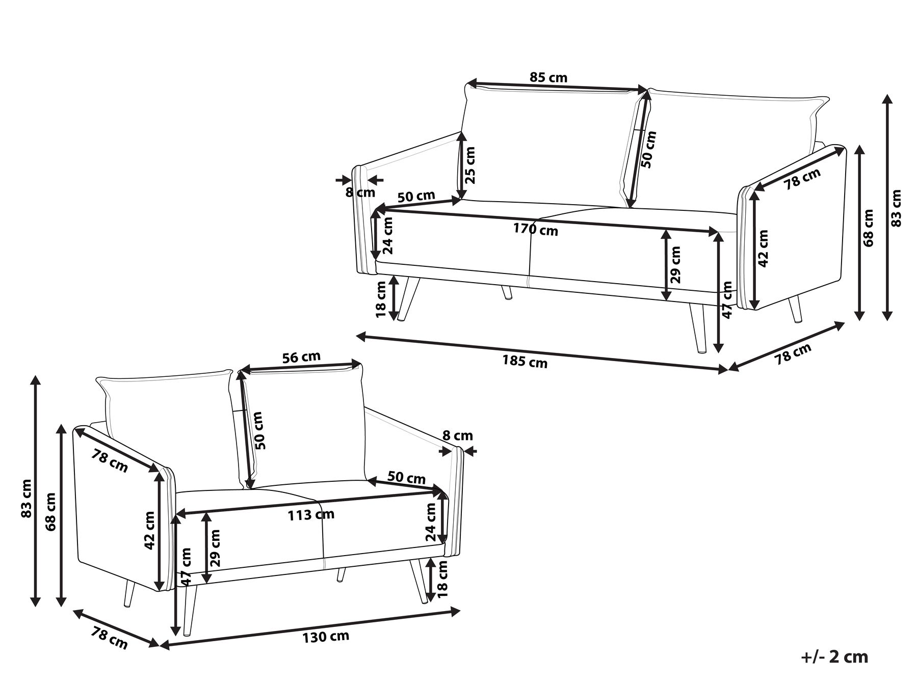 Sofa Set 5-Sitzer MAURA Samtstoff Grau | Beliani.at