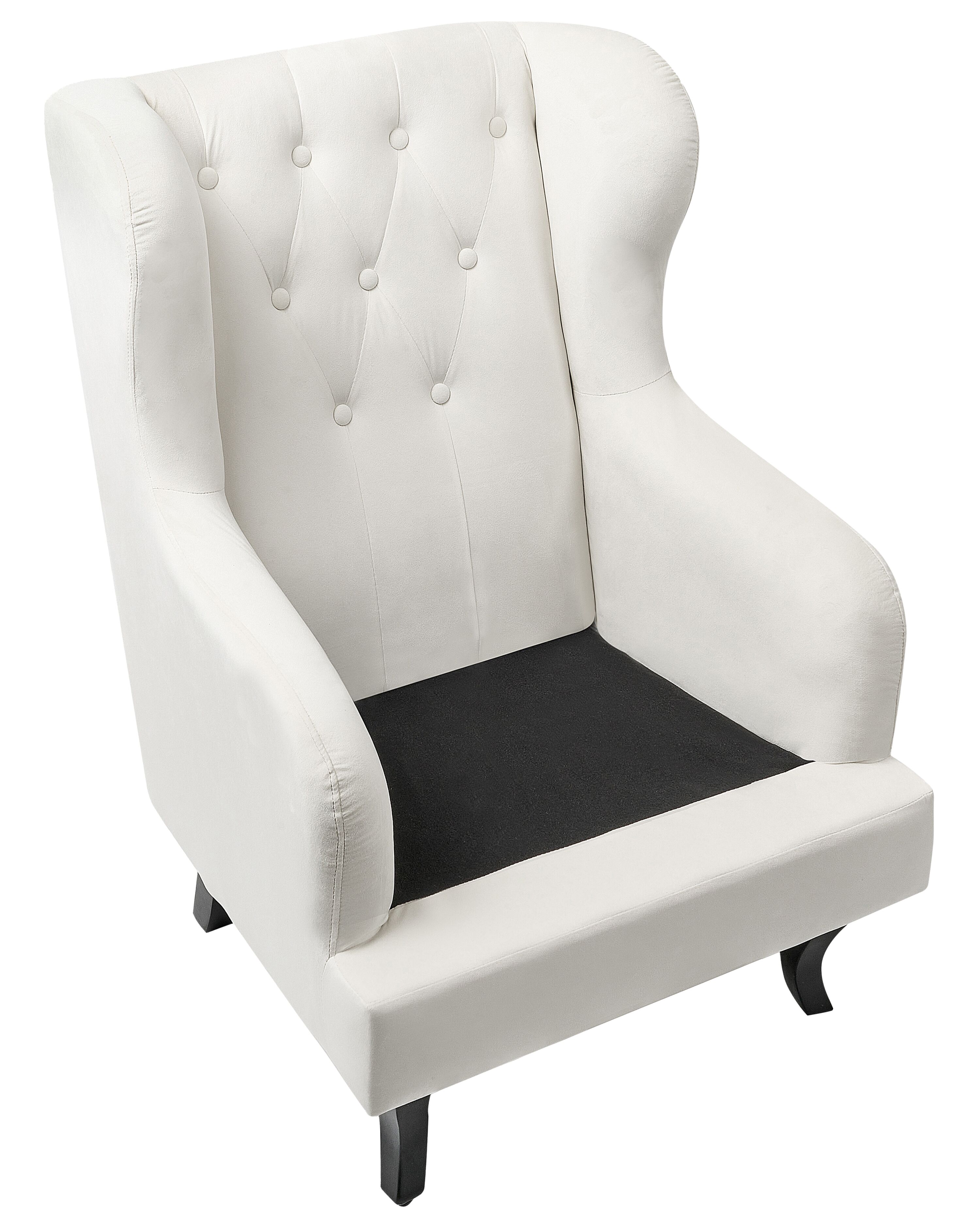 Wingback Chair ALTA Velvet Off-White | Beliani.co.uk
