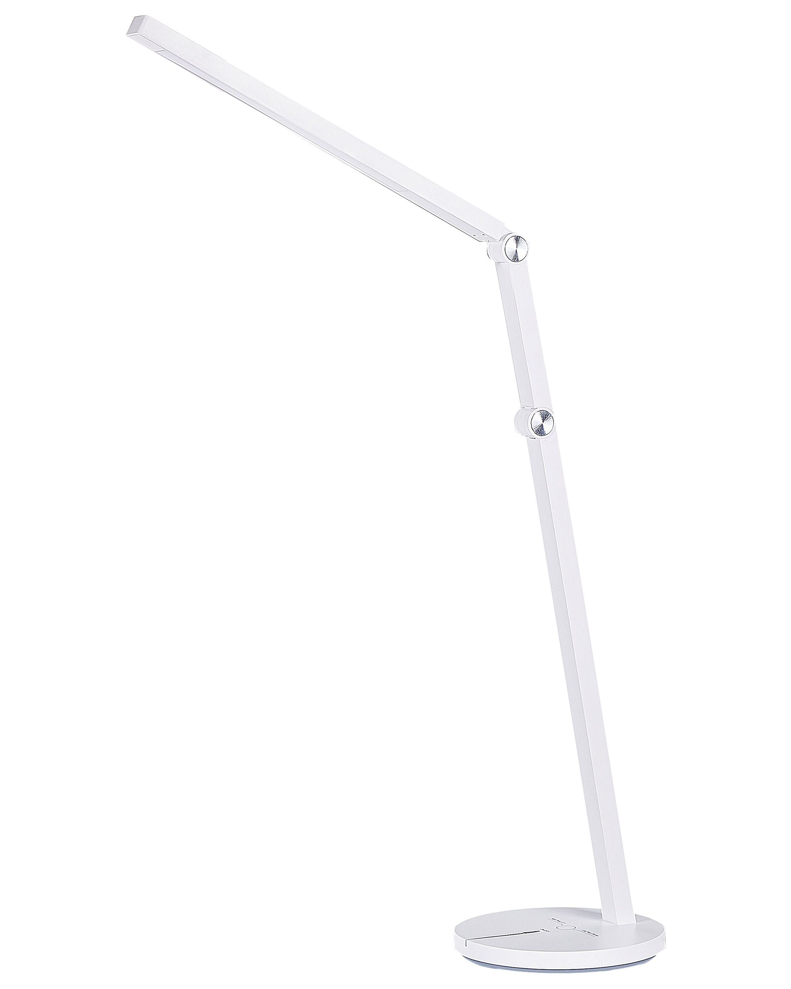 LED Schreibtischlampe DORADO mit Dimmer Metall Weiß | Beliani.de