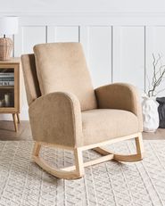 Rocking Chair ALSTA Boucle Beige | Beliani.co.uk