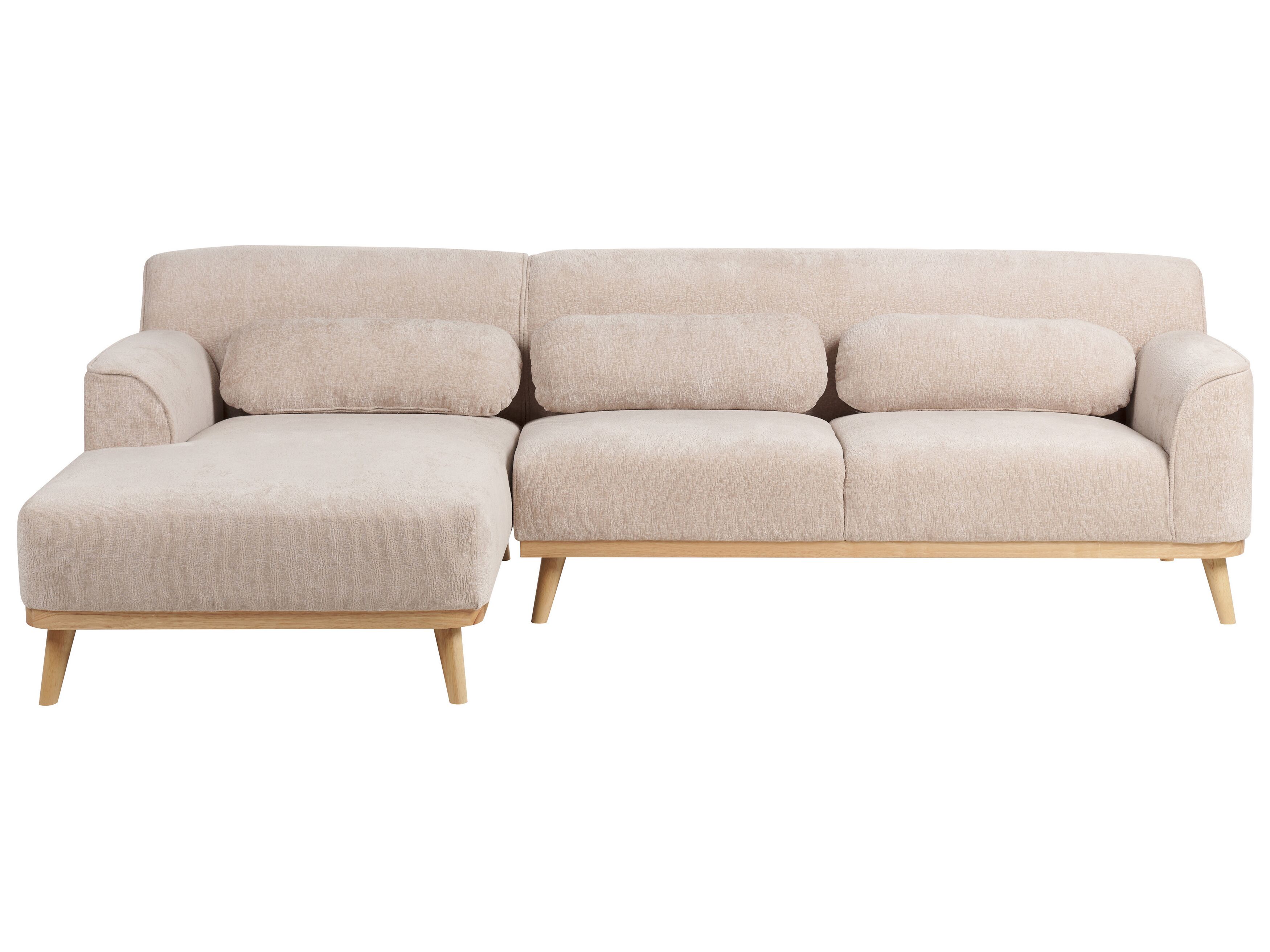 3-Sitzer Ecksofa beige rechtsseitig SIMOS | Beliani.ch
