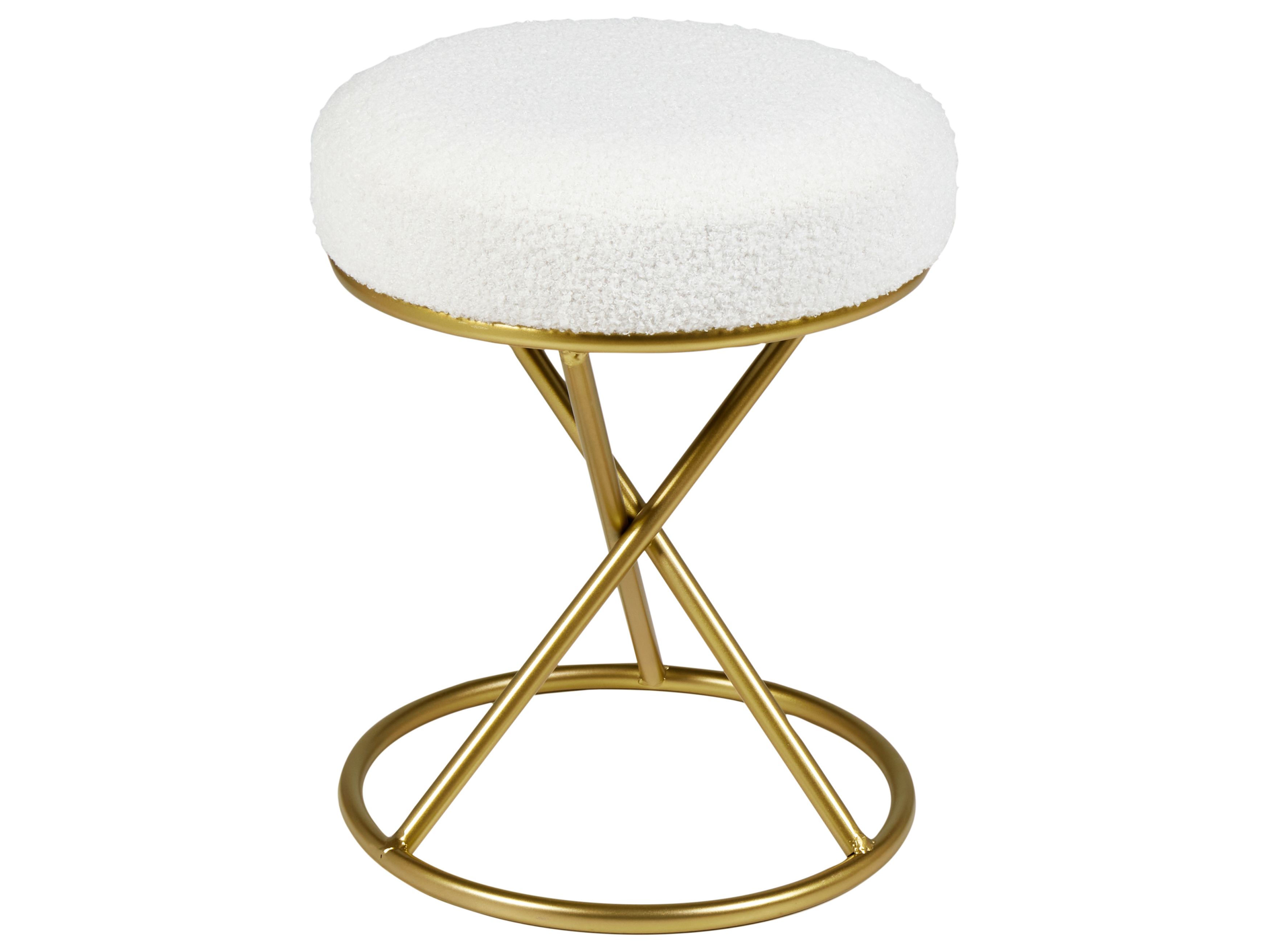 Footstool PRESHO Boucle Off-White | Beliani.co.uk