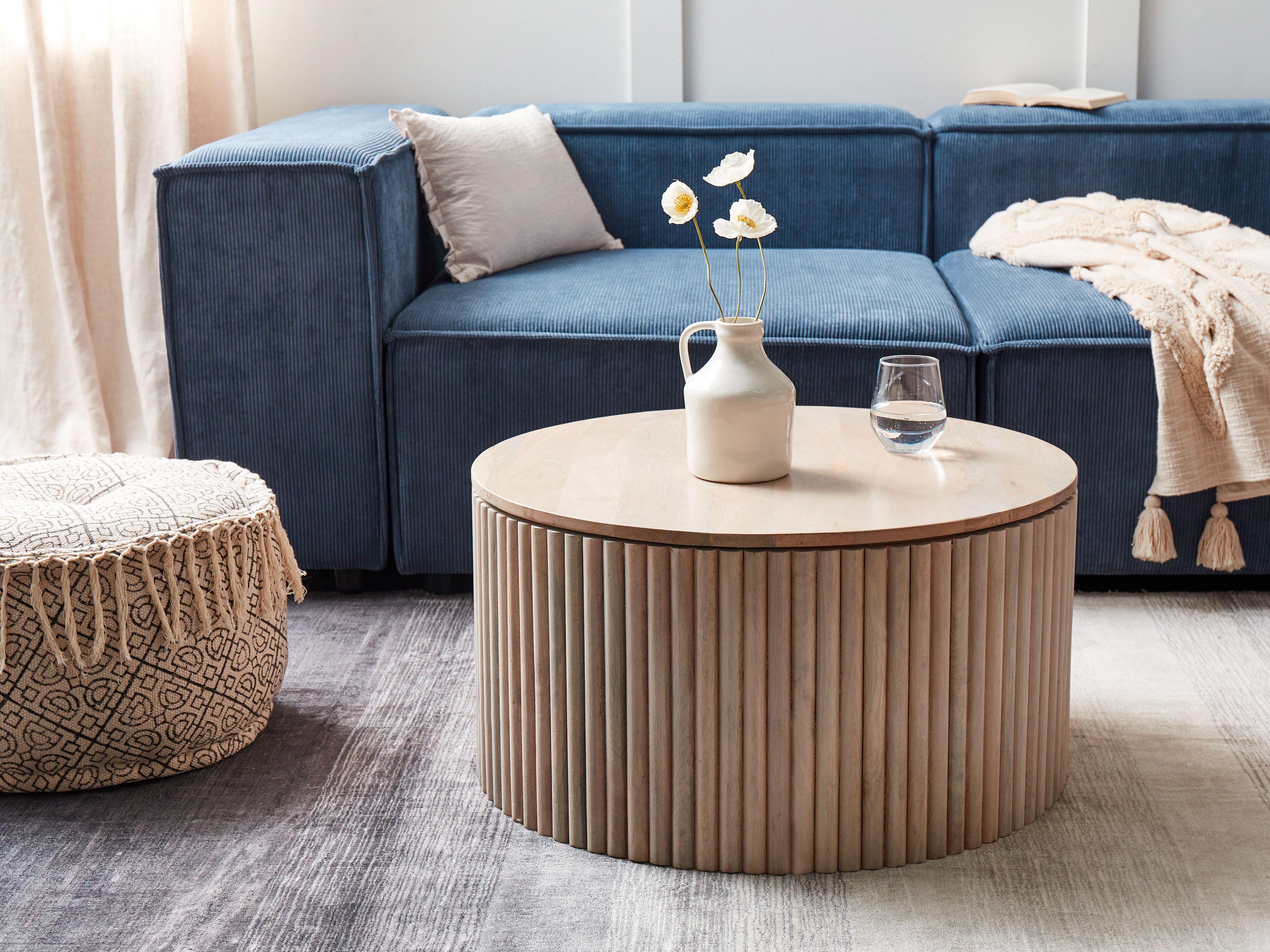 Sofabord med oppbevaring mangotre Lys KIRKWOOD | Beliani.no