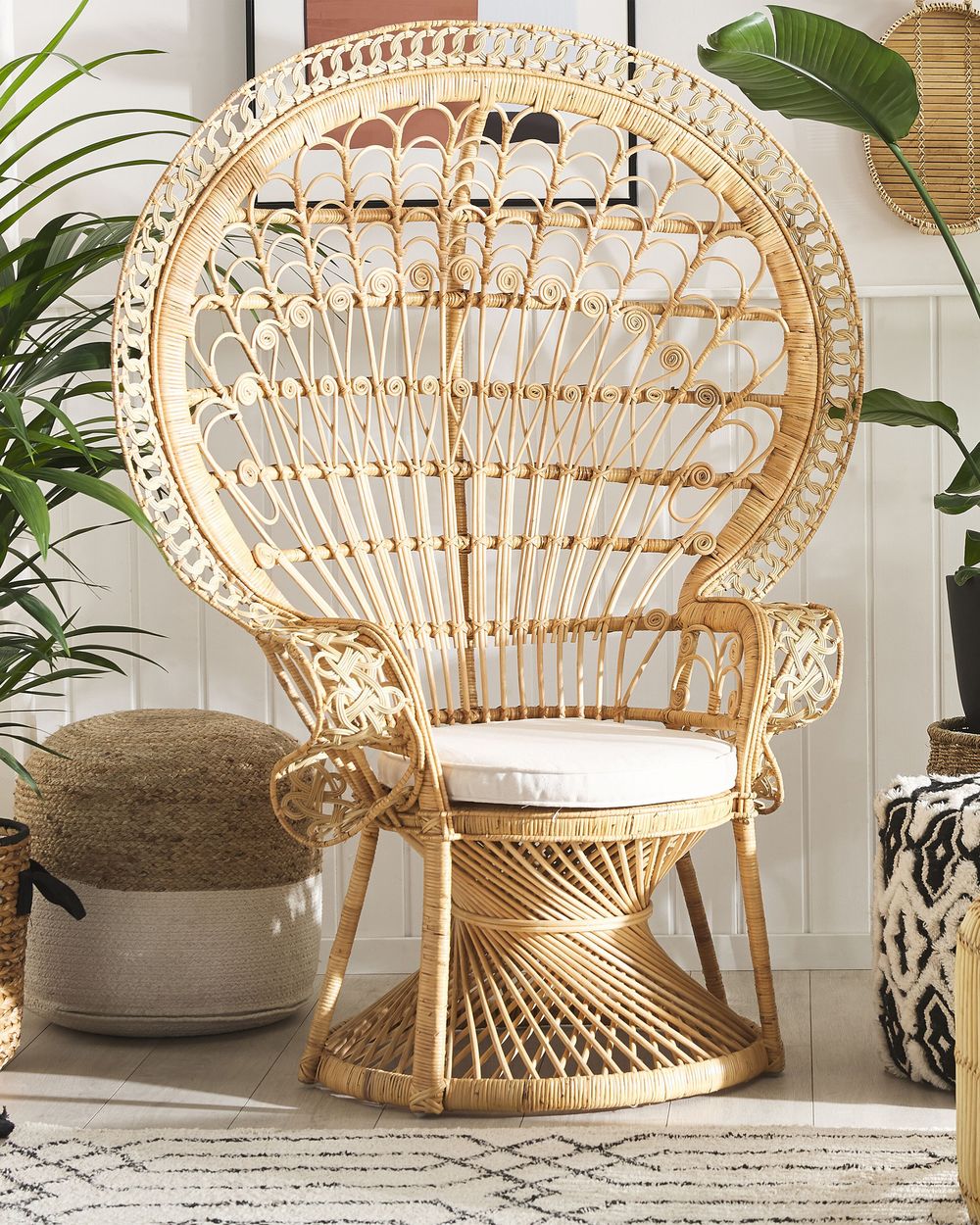 Rattan peacock chair for sale store