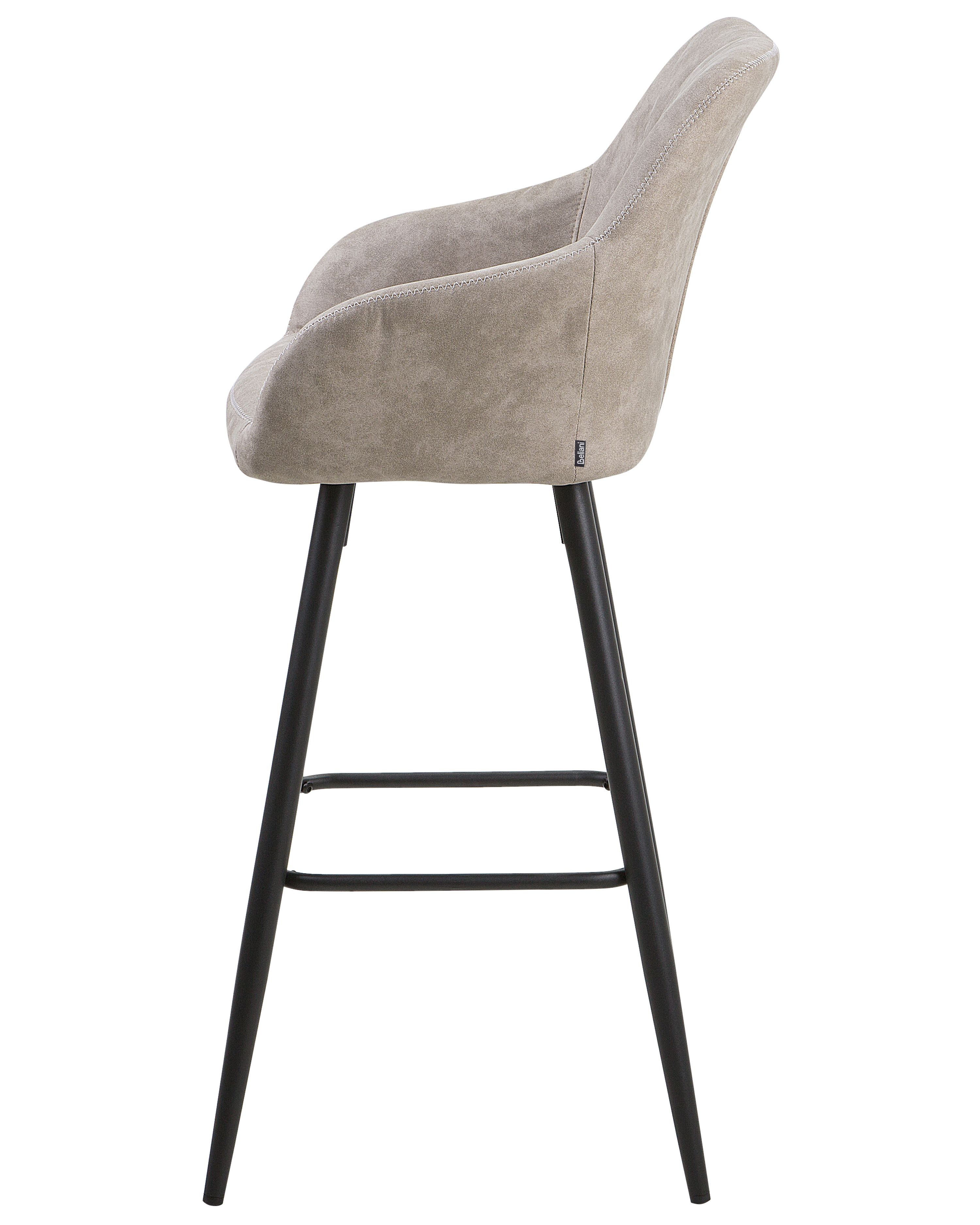 Bar Chair Set of 2 Fabric Beige DARIEN | Beliani.co.uk