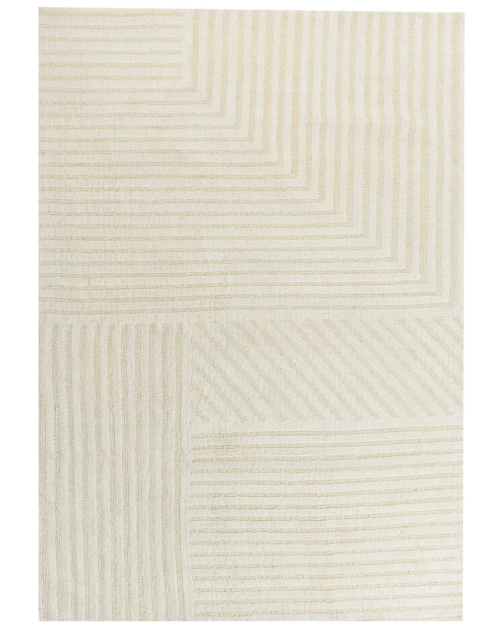 Rug ABEGUM Beige 160 x 230 cm Wool | Beliani.co.uk